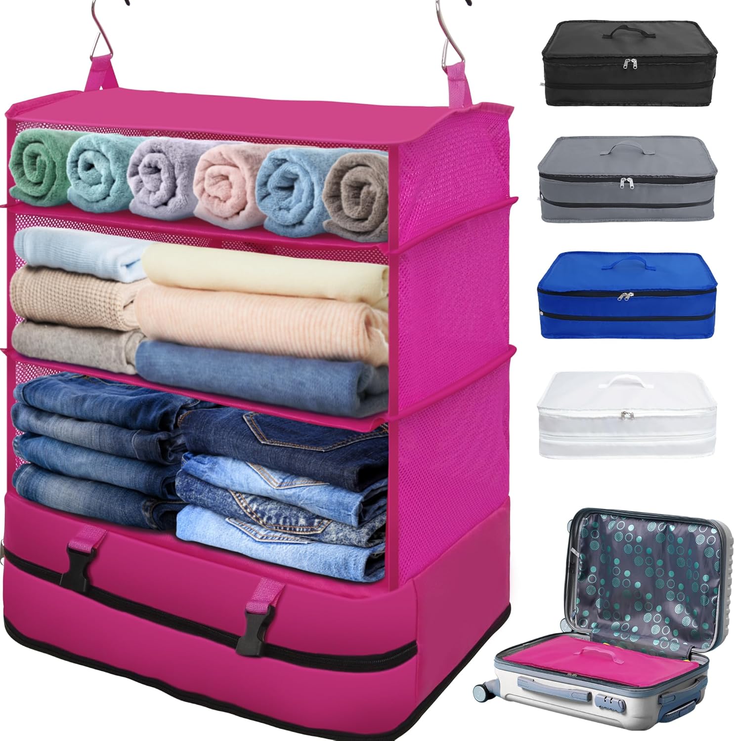 Amazon.com: Lilyfantasy Portable Hanging Travel Shelves Bag, Travel ...