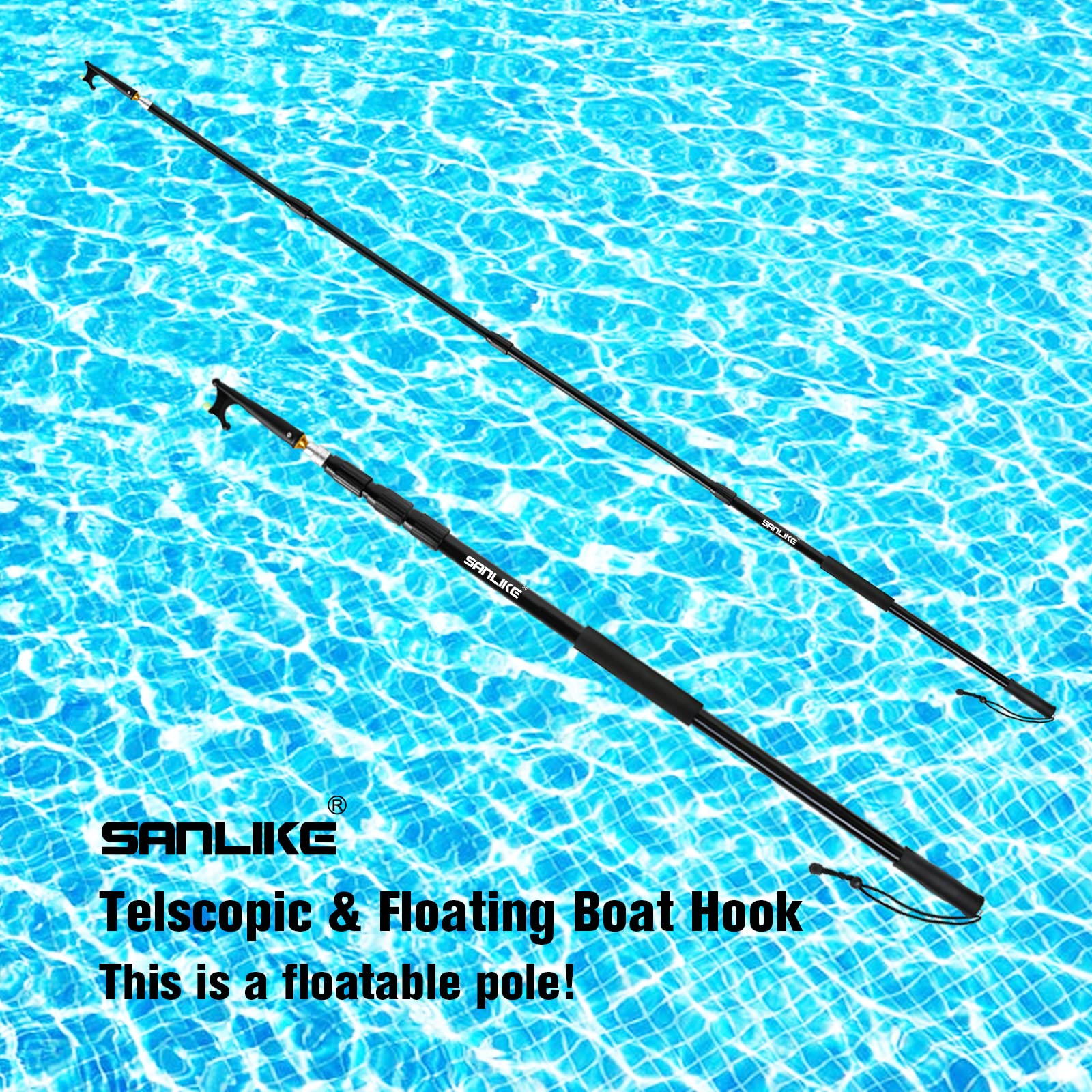 SANLIKE Boat Hooks for Docking Telescoping Extension Pole Hook with ...