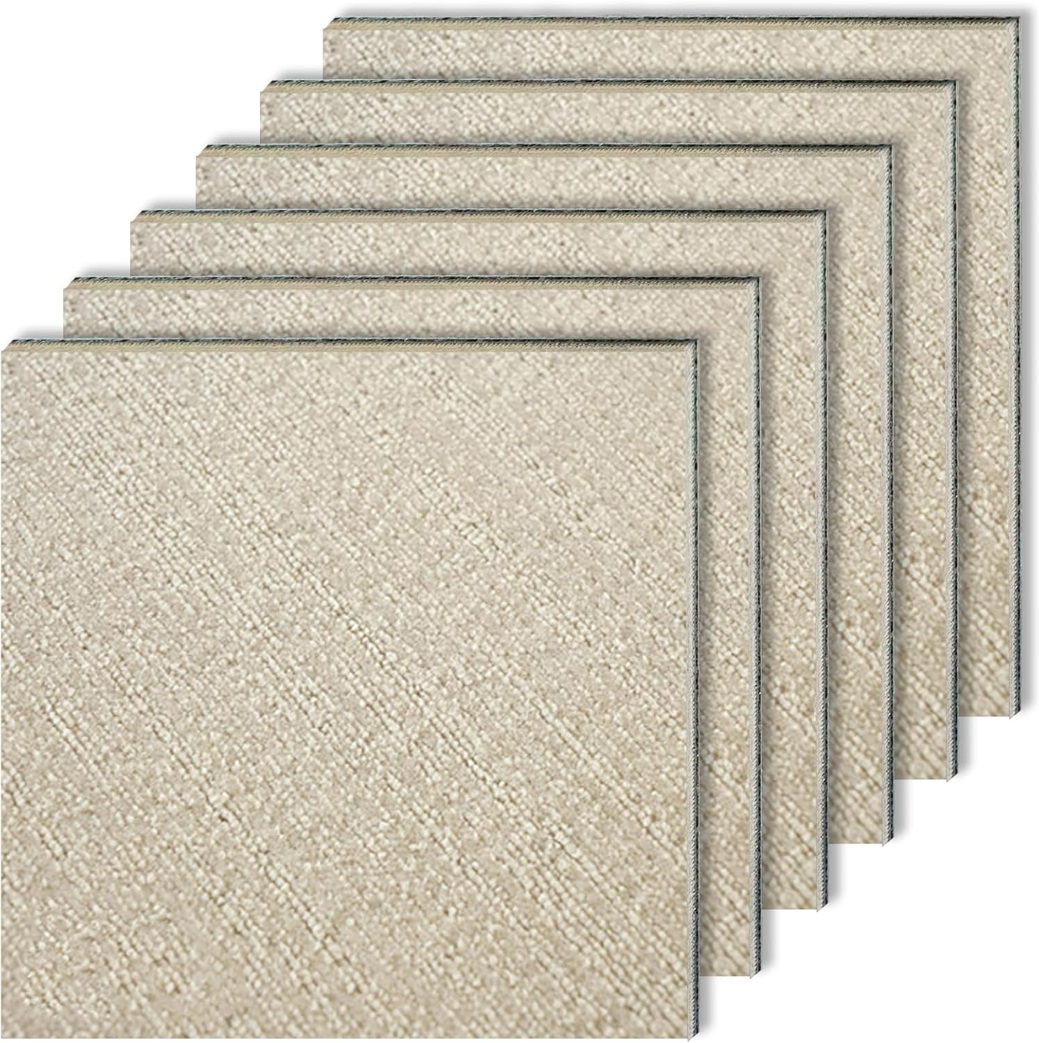PUREFULL 6Tiles Removable Carpet Squares, 16x16 Soft Padded Non ...
