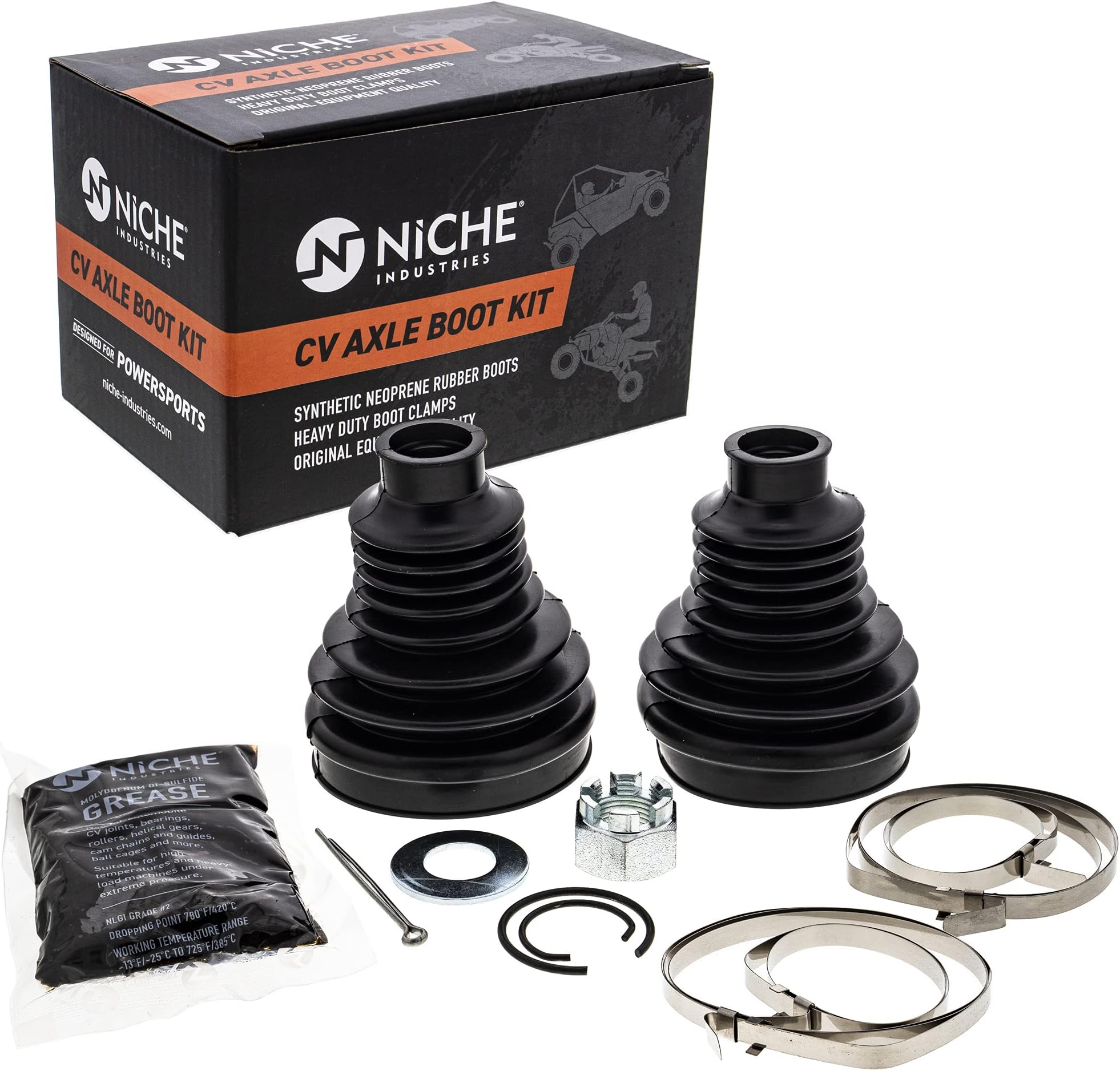 Amazon.com: Caltric Rear Axle Inner And Outer Cv Boot Kits Compatible ...