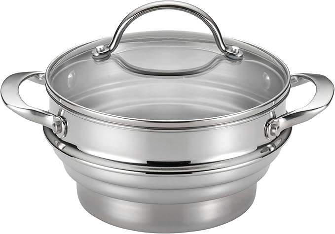 Anolon 77447 Classic Stainless Steel Universal Covered Steamer Insert ...