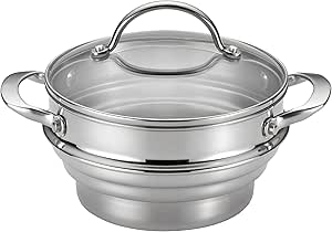 Anolon 77447 Classic Stainless Steel Universal Covered Steamer Insert ...