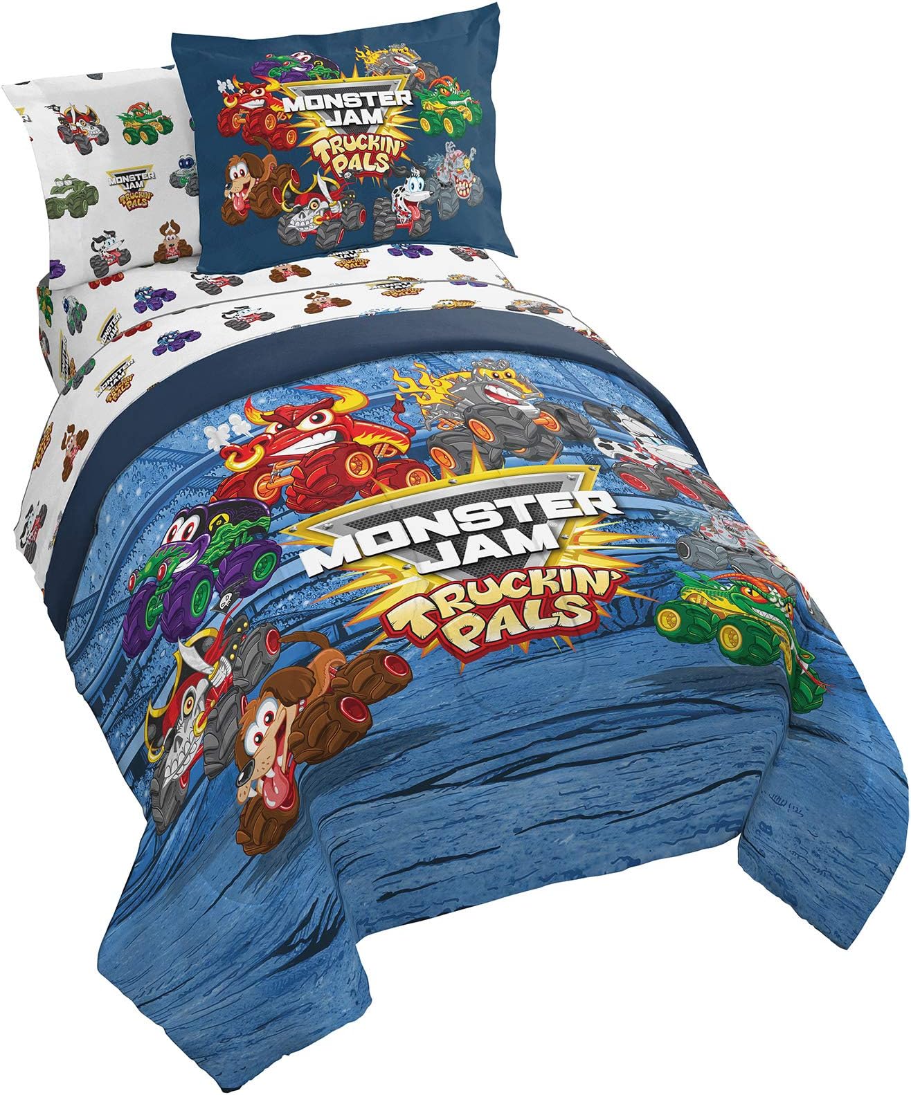 Amazon.com: Jay Franco Monster Jam Slah Twin Bed Set and Break Out Pop ...