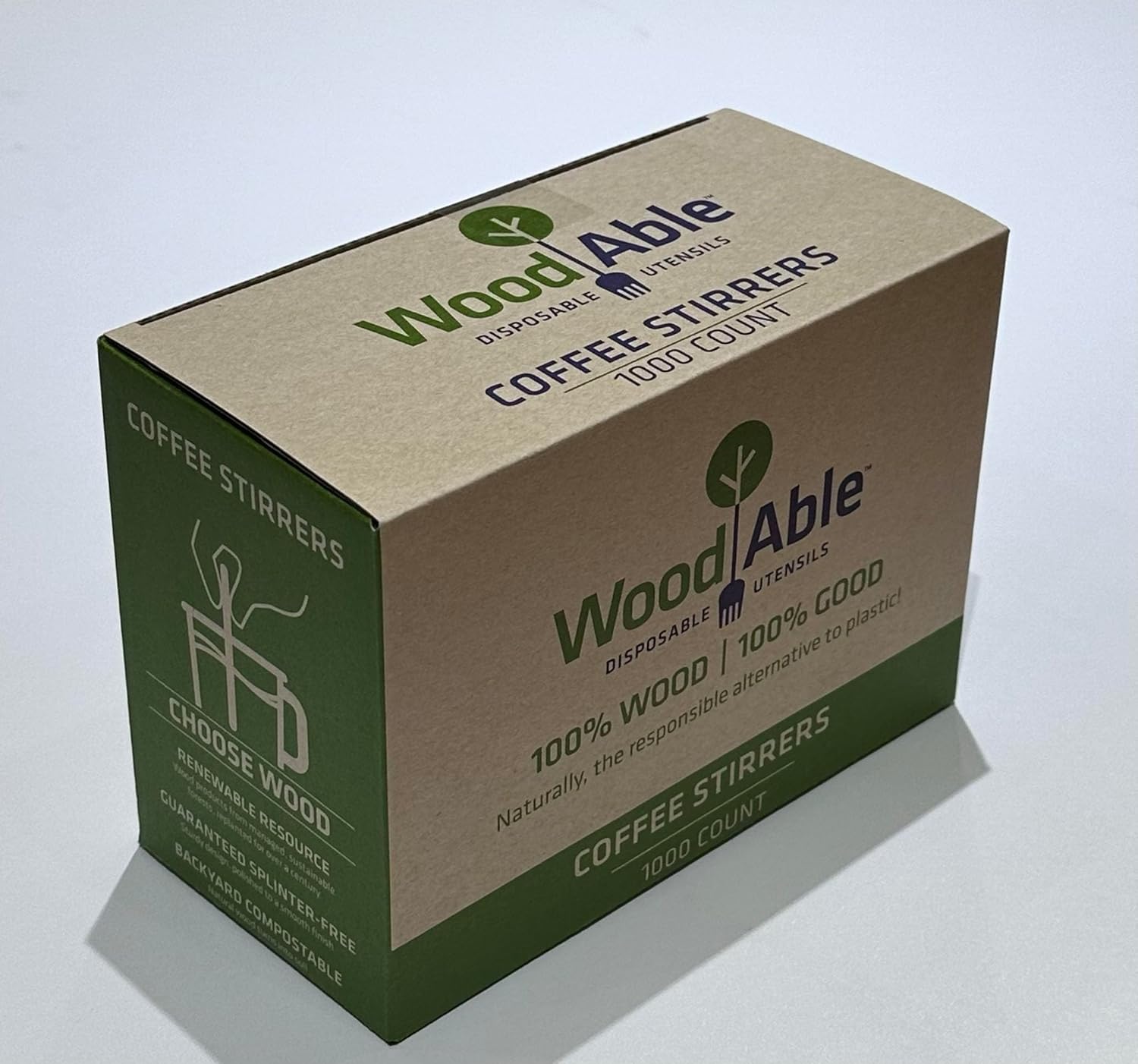 Amazon.com: WOODABLE 5.5 Inch Wooden Coffee Stirrers, 1000 Count ...