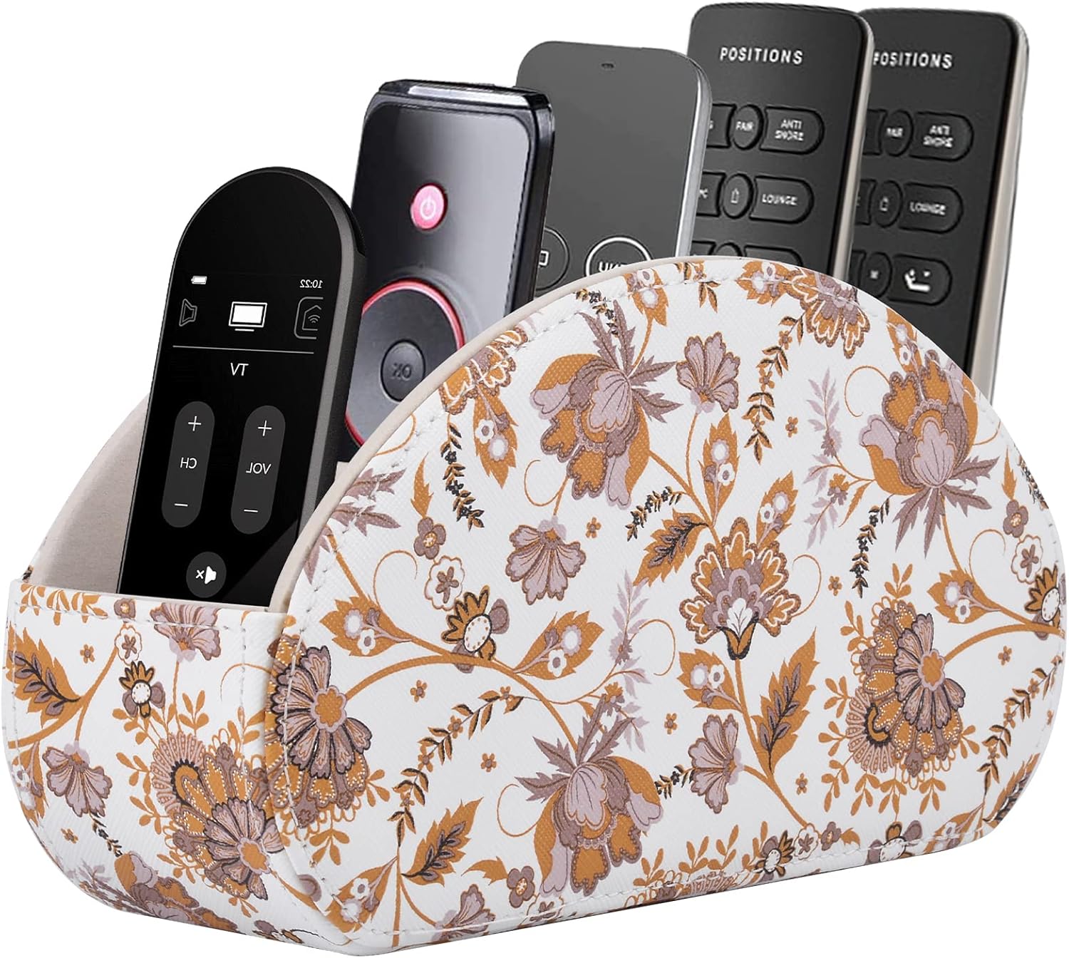 Remote Control Holder,TV Remote Caddy/Box with 5 Compartments,Bedside ...