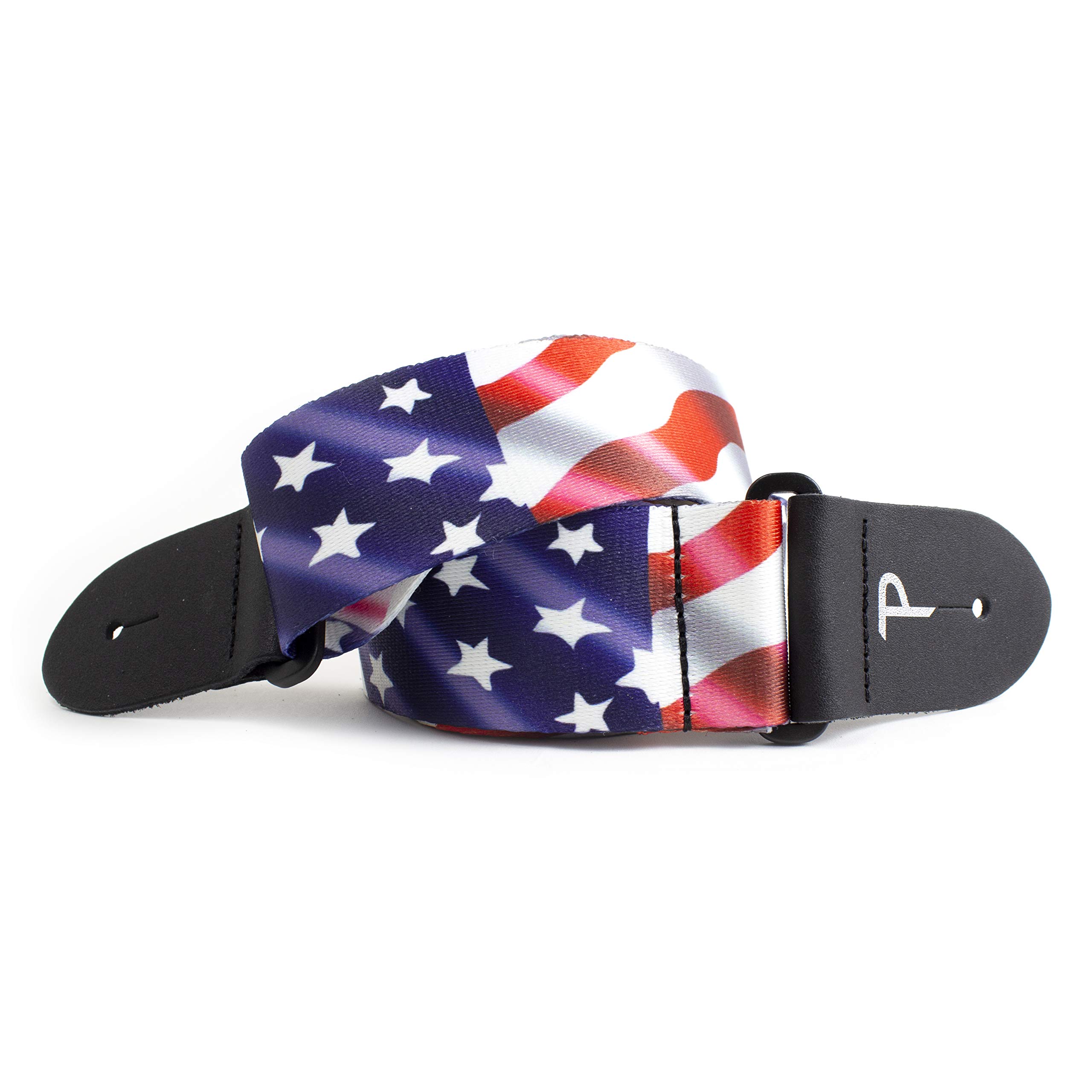 Amazon.com: Perri's Leathers Ltd. - USA Flag Polyester Guitar Strap ...