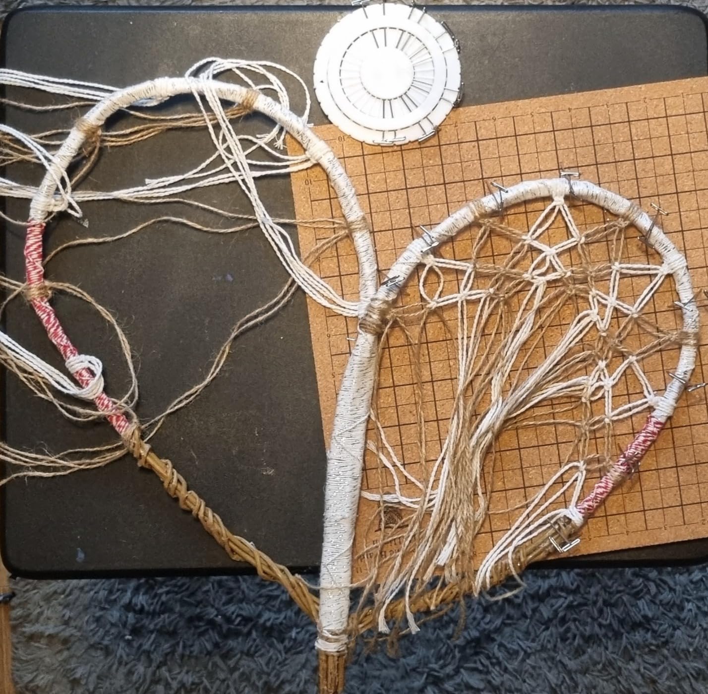Macrame Board and Pins, 11.8x11.8inch Double Side Macrame Project Board ...
