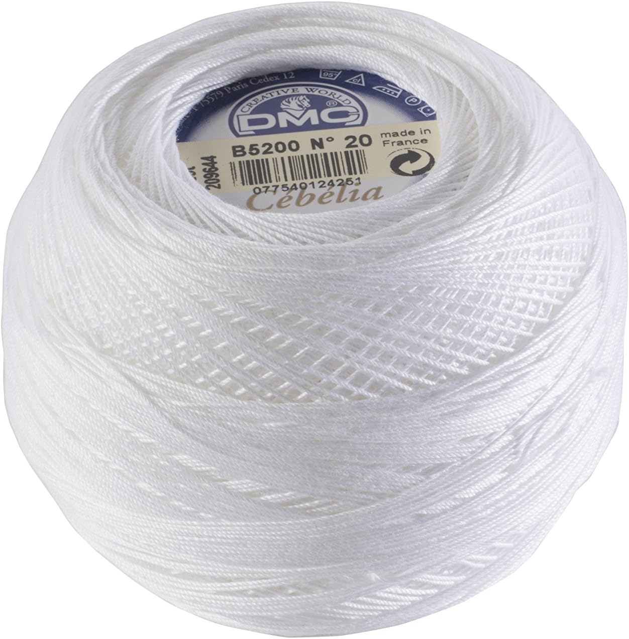 Amazon.com: Red Heart Extra Fine Crochet - 3 Pack of 400y/365m - White ...