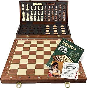 Amazon.com: 15-Inch Magnetic Chess Set - 2 in 1 Chess and Checkers ...