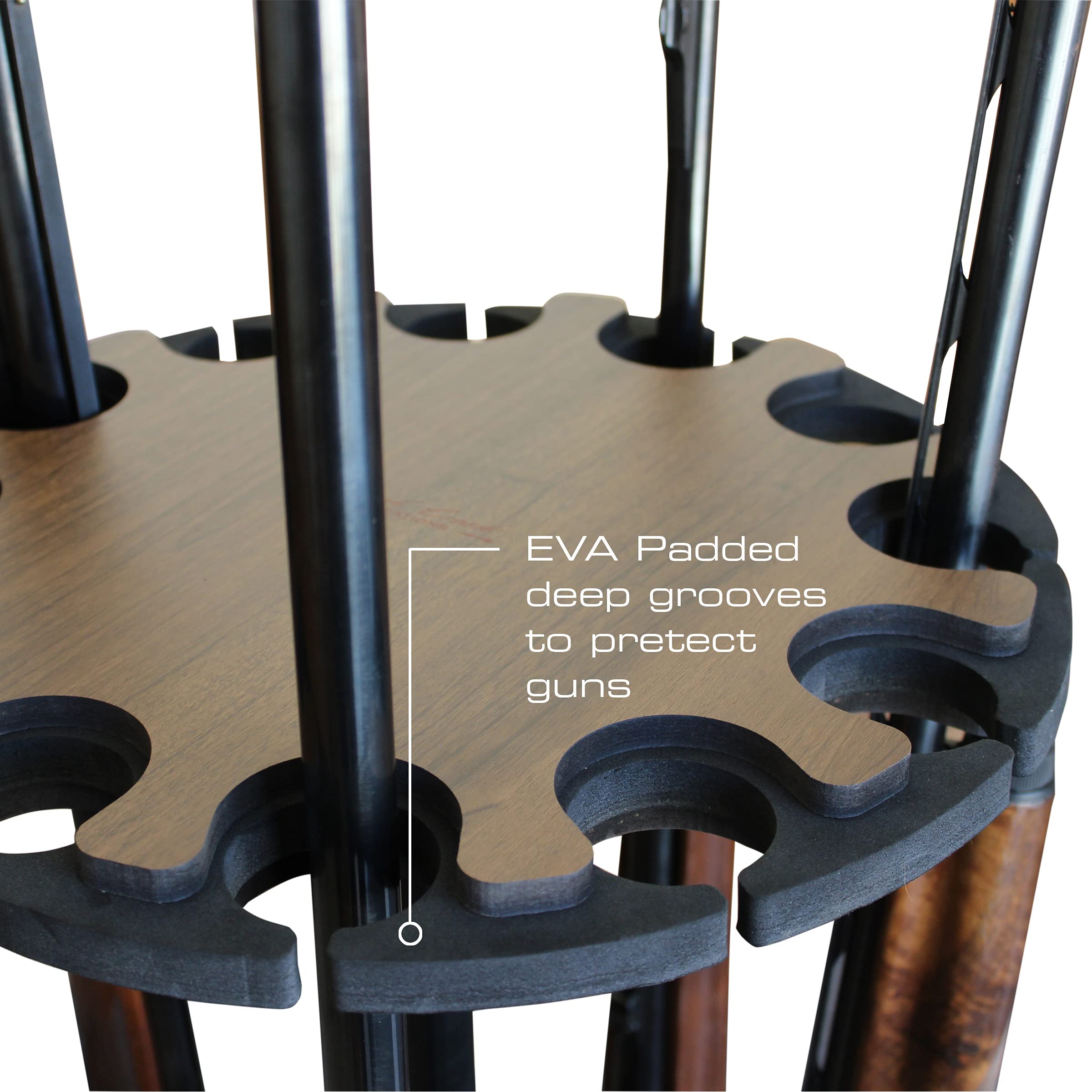 Snapklik.com : Rush Creek Creations Spinning Indoor Rack - Holds 12 Rifles