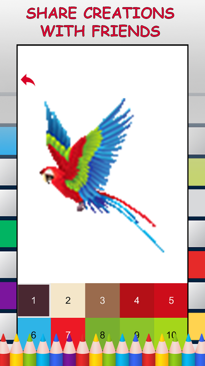 Parrots Color by Number - FREE Pixel Art Game - Coloring Book Pages ...