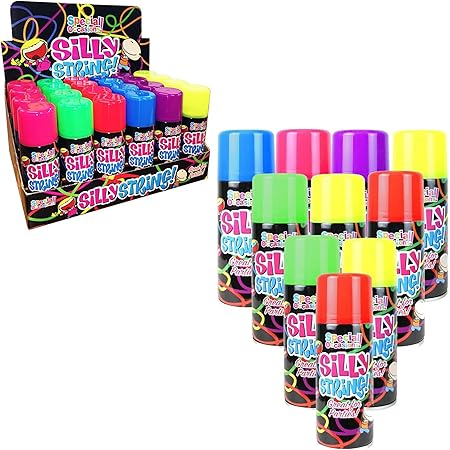 6 Party String/Spray Birthday Wedding Celebration Crazy Streamer 200ml ...