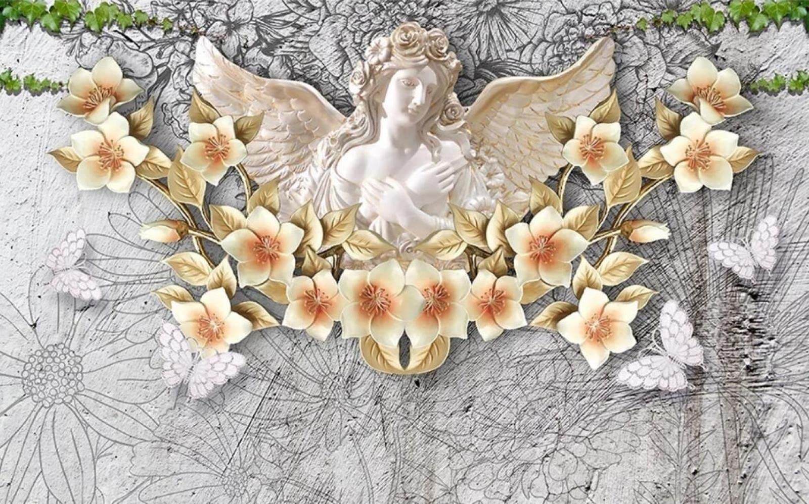 Flowers Angel Wallpaper Background