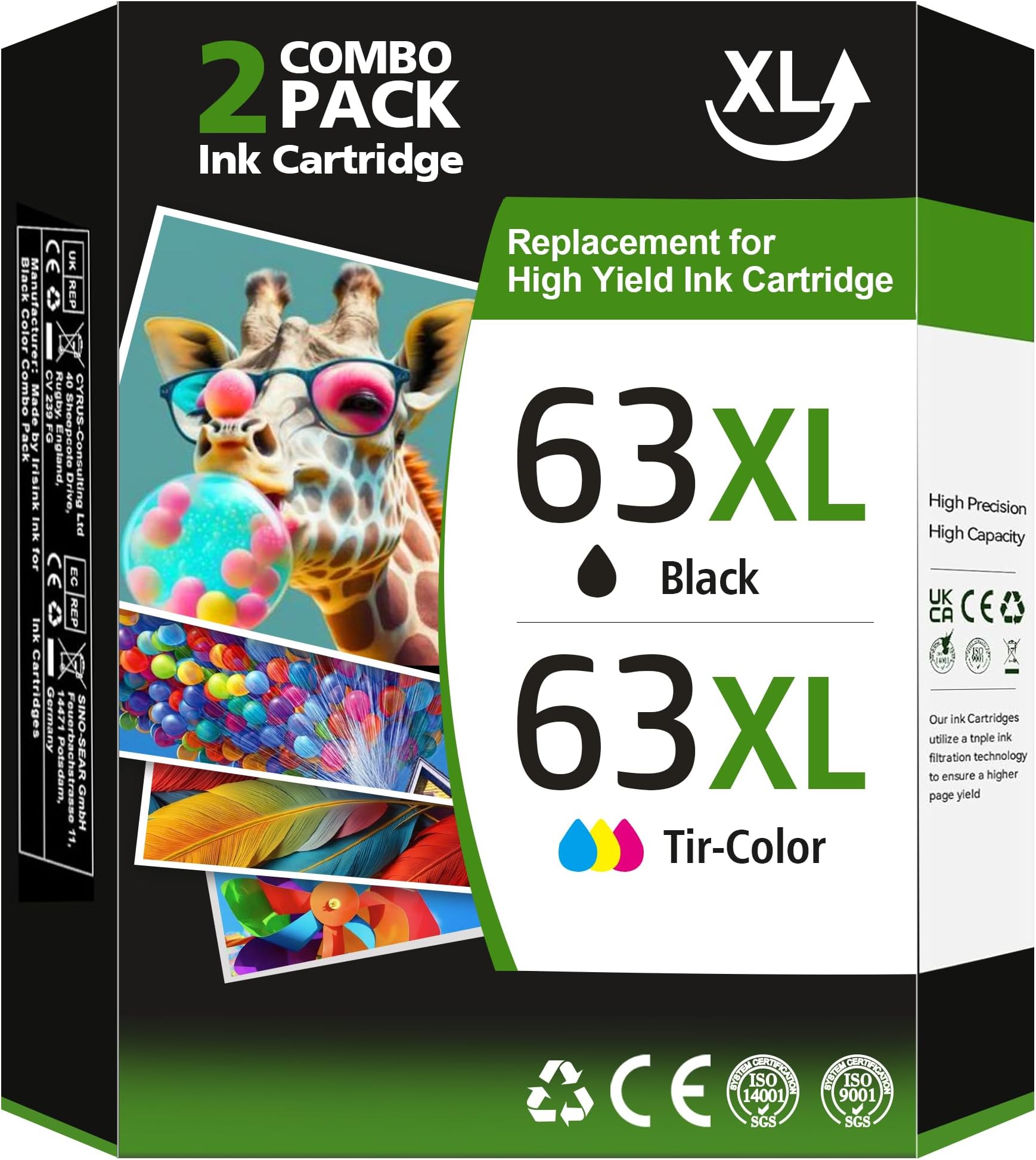 Amazon.com: 63XL Ink Cartridge Combo Pack Replacement for HP Ink 63 for ...