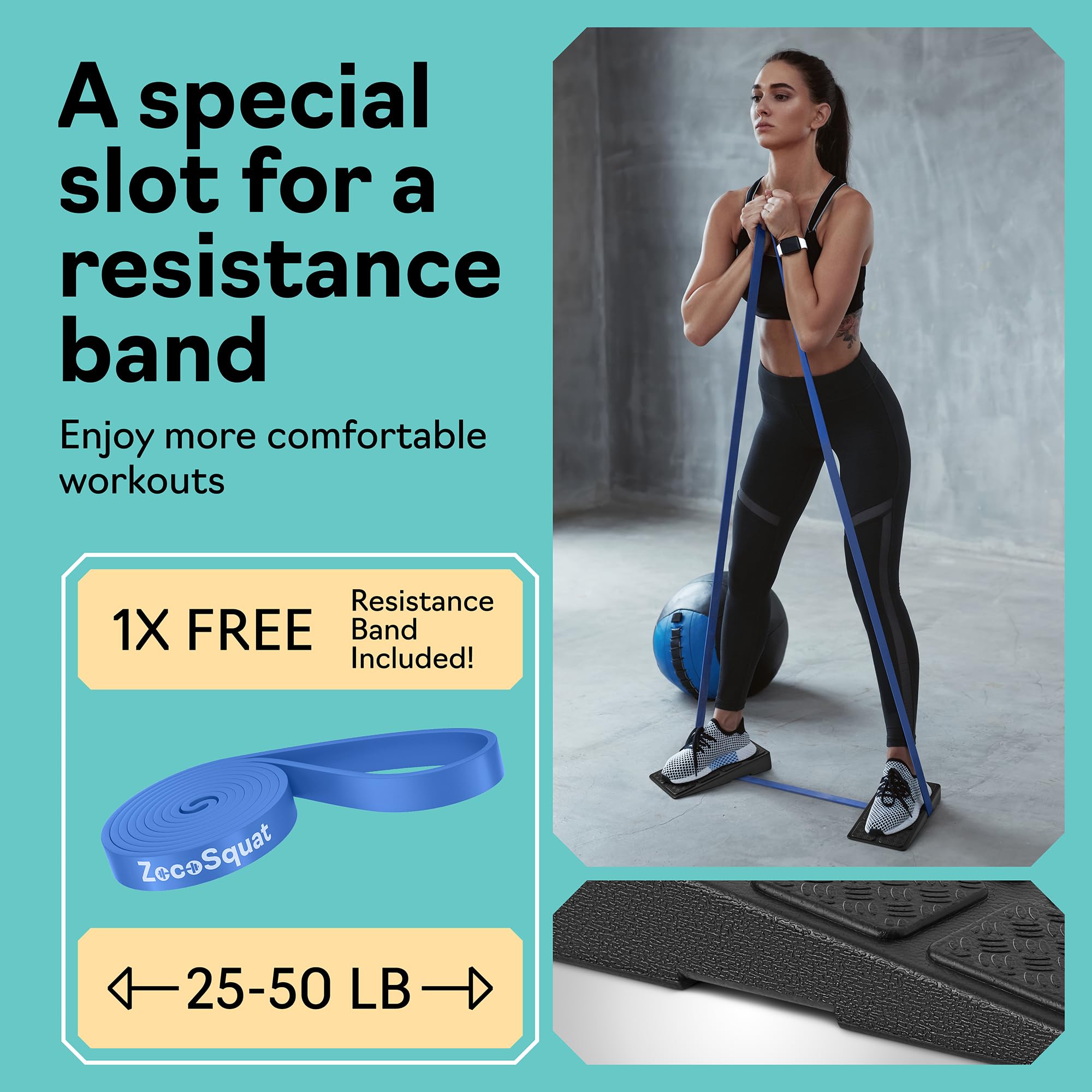 Snapklik.com : Squat Wedge - Squat Wedge Block 520 LBS Weight Capacity ...