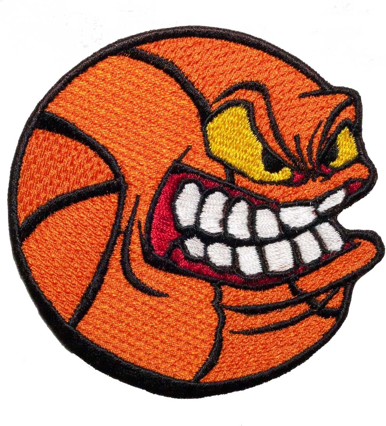 Amazon.com: Angry Basketball Ball Embroidered Patch Iron On. Size: 3.5 ...
