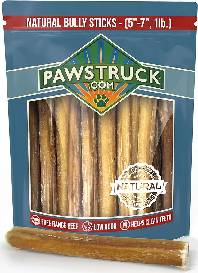 Amazon.com: Pawstruck Bully Sticks for Dogs (5" to 7" Sticks, 1lb. Bag ...