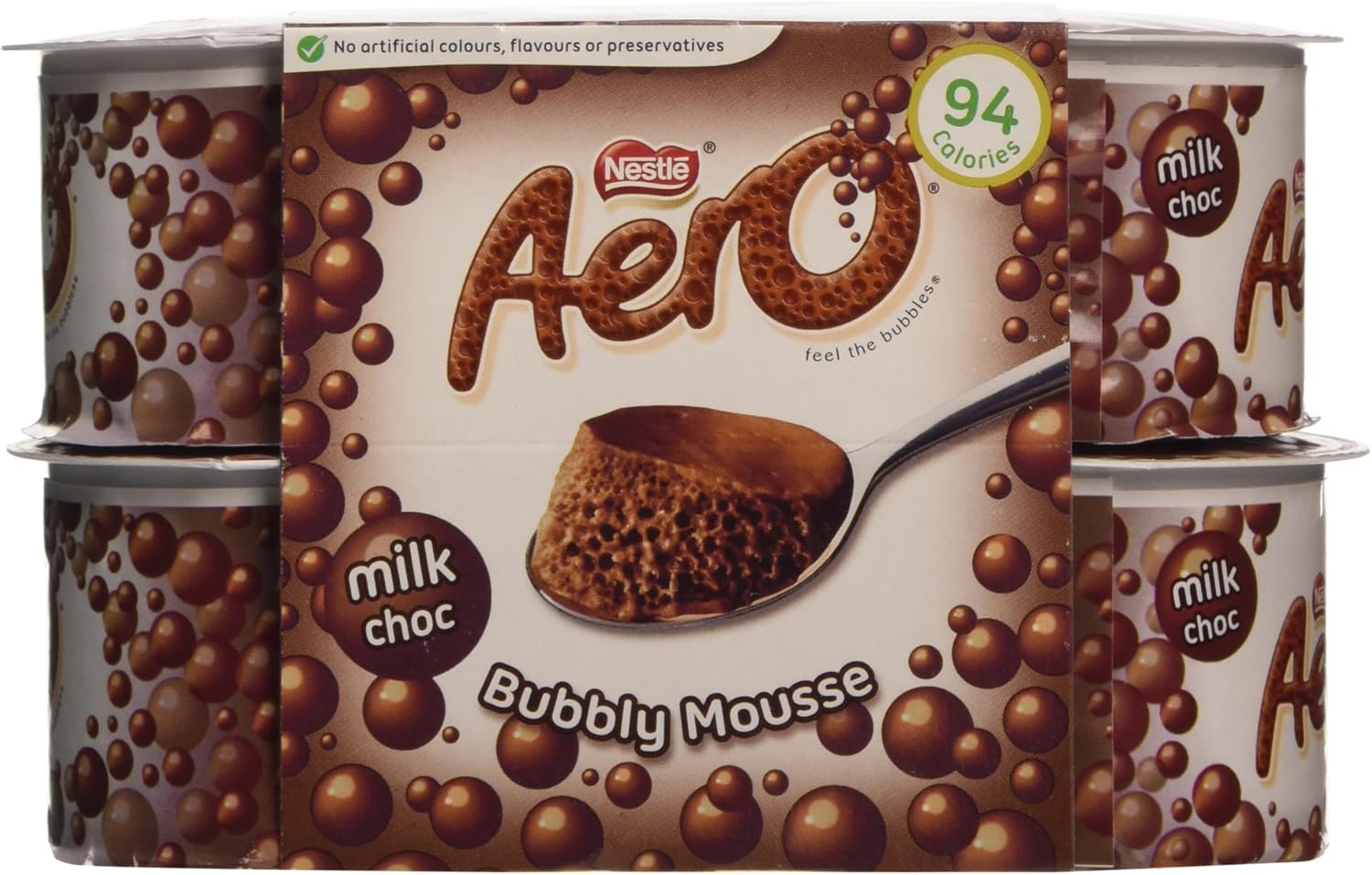 Nestle Aero Milk Choc Bubbly Mousse, 4 x 59g : Amazon.co.uk: Grocery