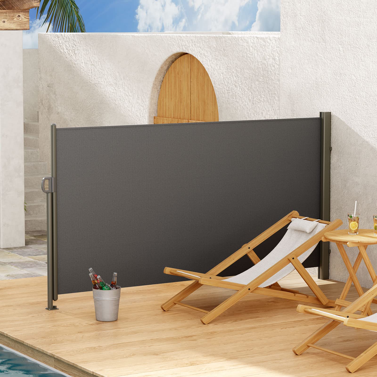Snapklik.com : Soges 63 Inches Height Retractable Side Awning Folding ...