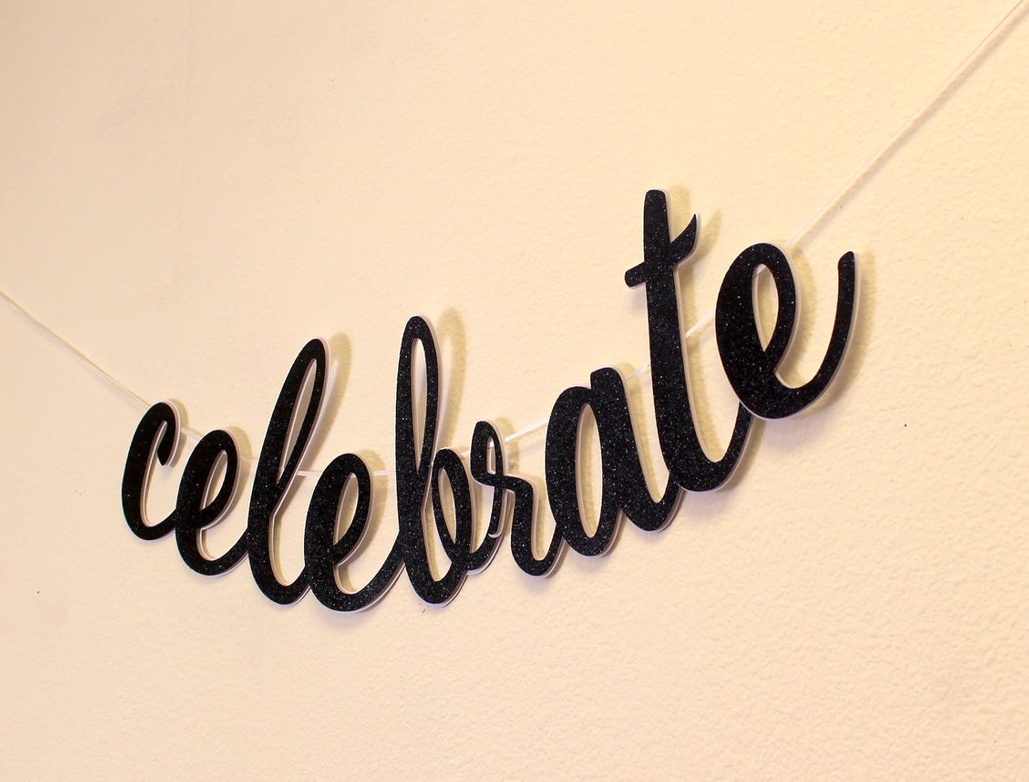 Amazon.com: All About Details Celebrate Cursive Banner, 1set, Birthday ...