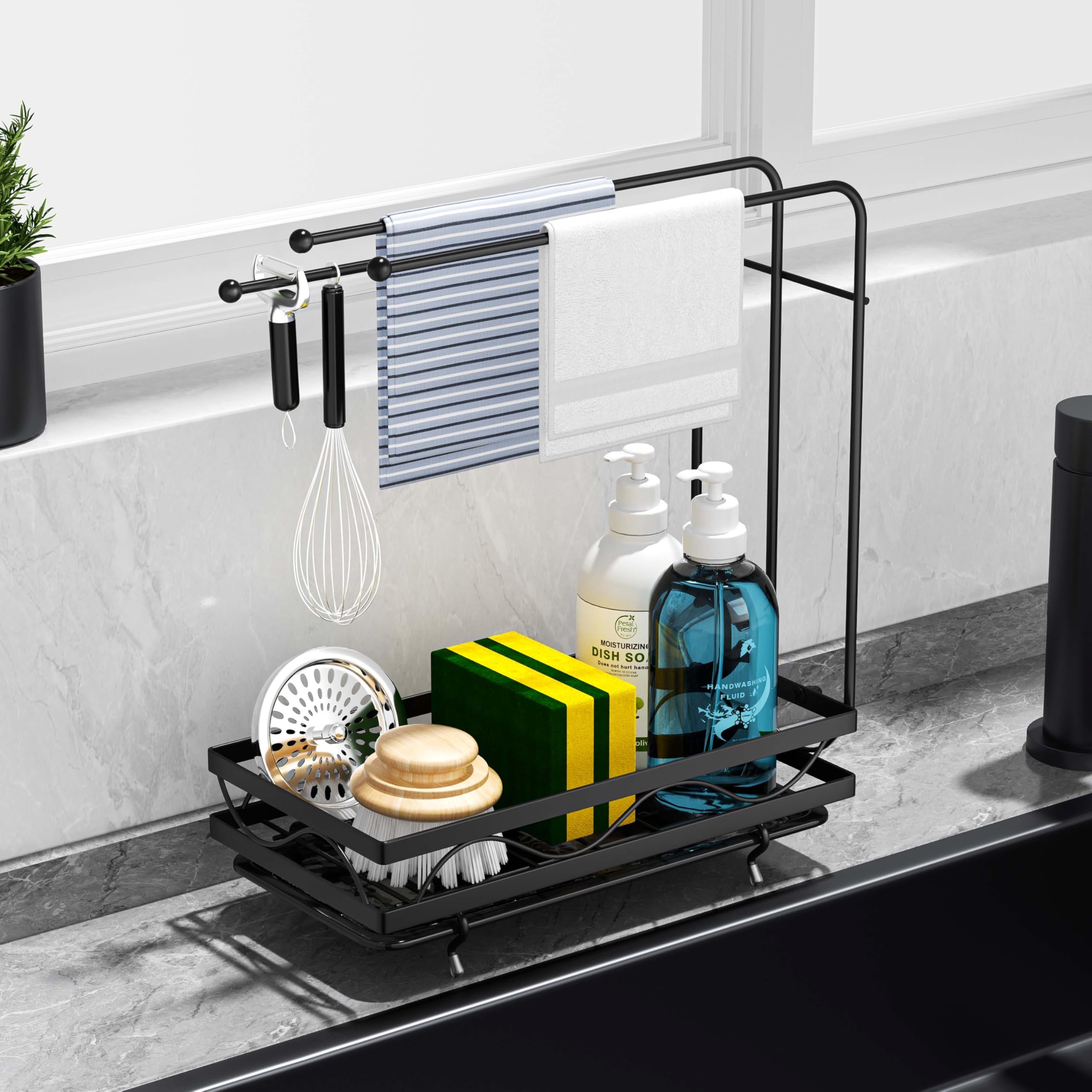 Amazon.com - Bridgify Sponge Holder for Kitchen Sink, Kitchen Sink ...