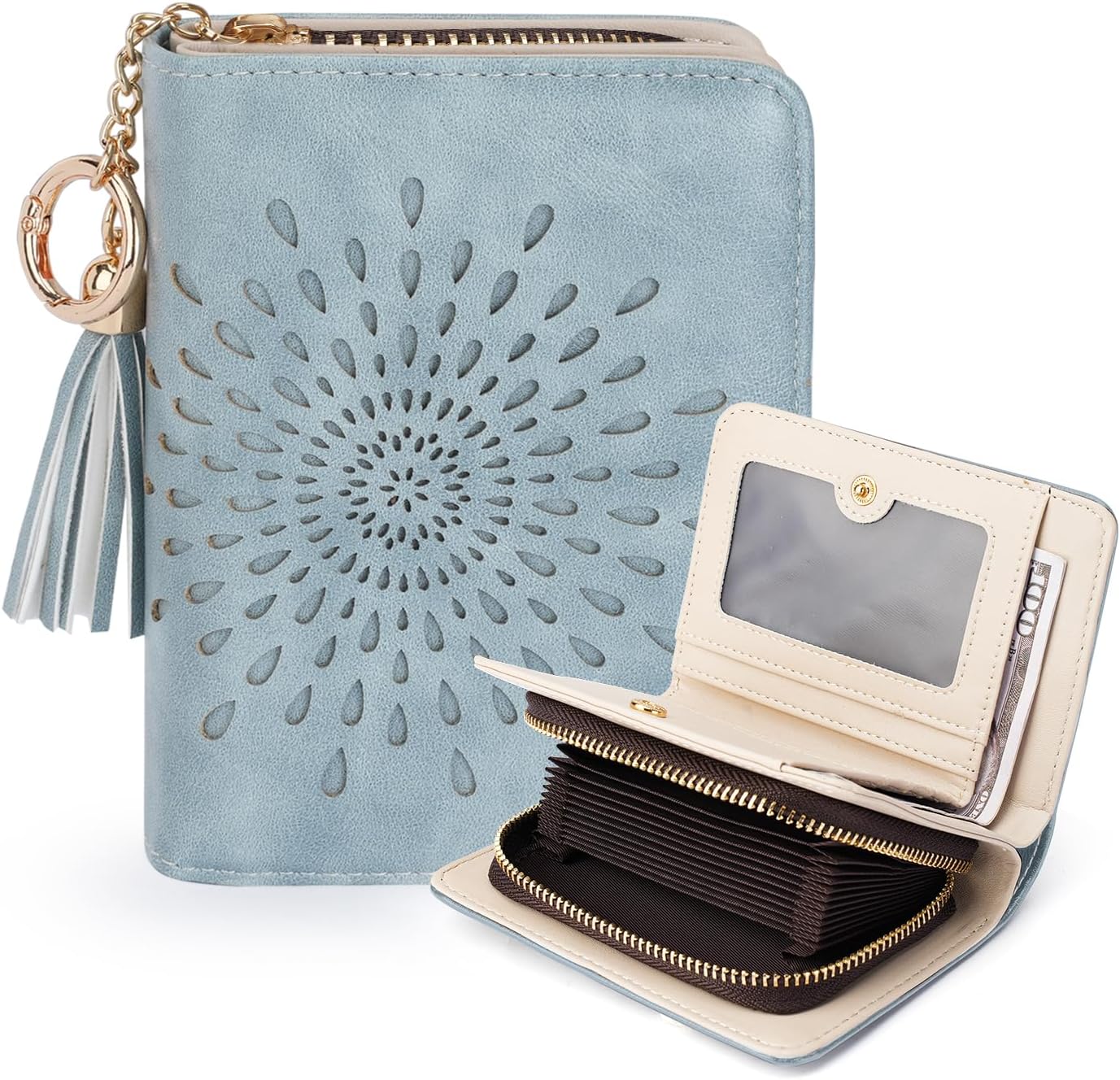 Amazon.com: APHISON RFID Small Wallets for Women Ultra PU leather Card ...