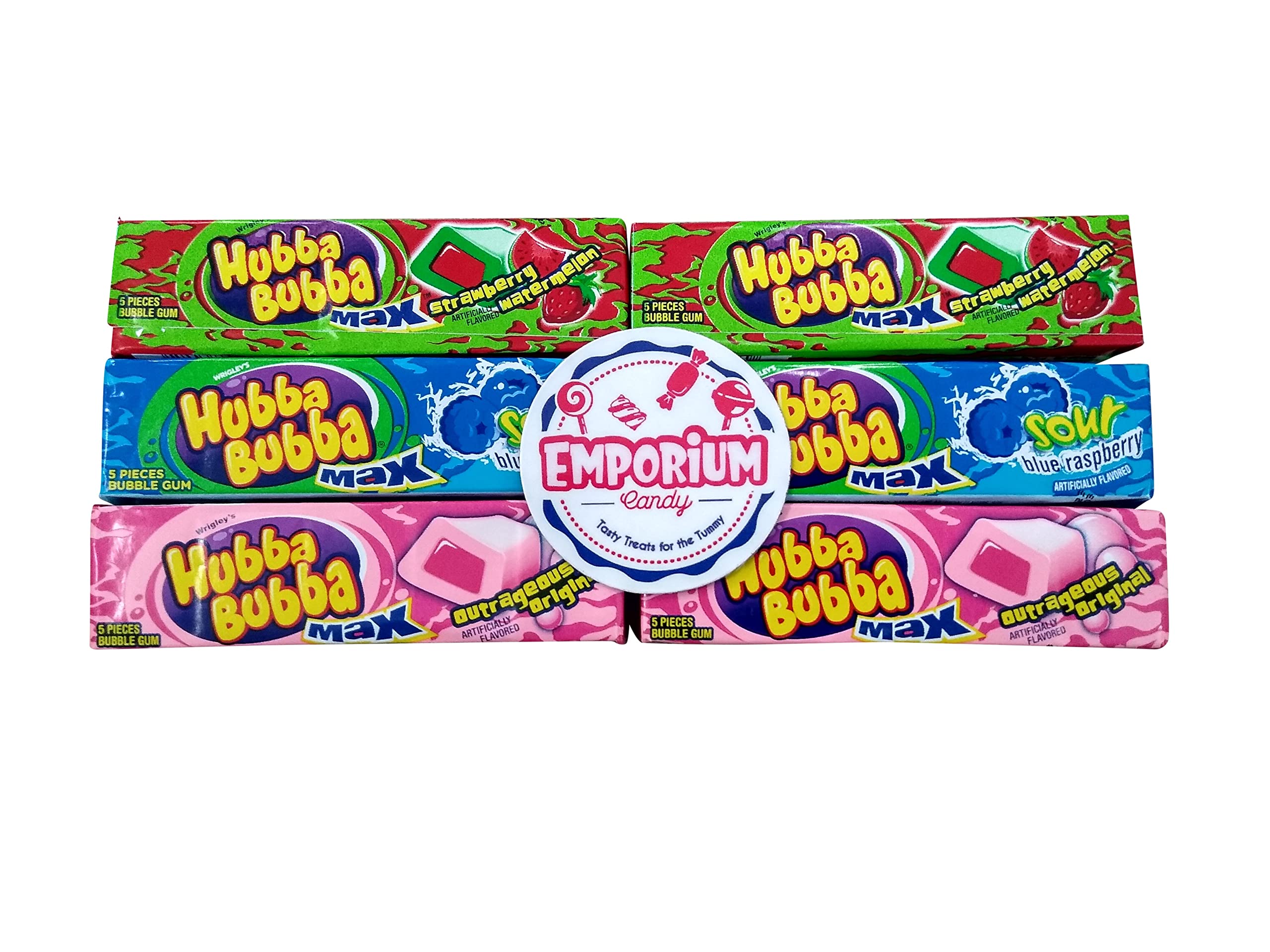 Amazon.com : Chewing Gum Assortment - 2 Packs Each of Sour Blue ...