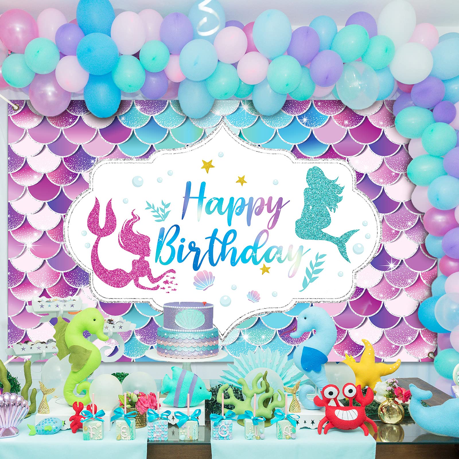 Snapklik.com : Mermaid Birthday Party Decorations Under The Sea ...