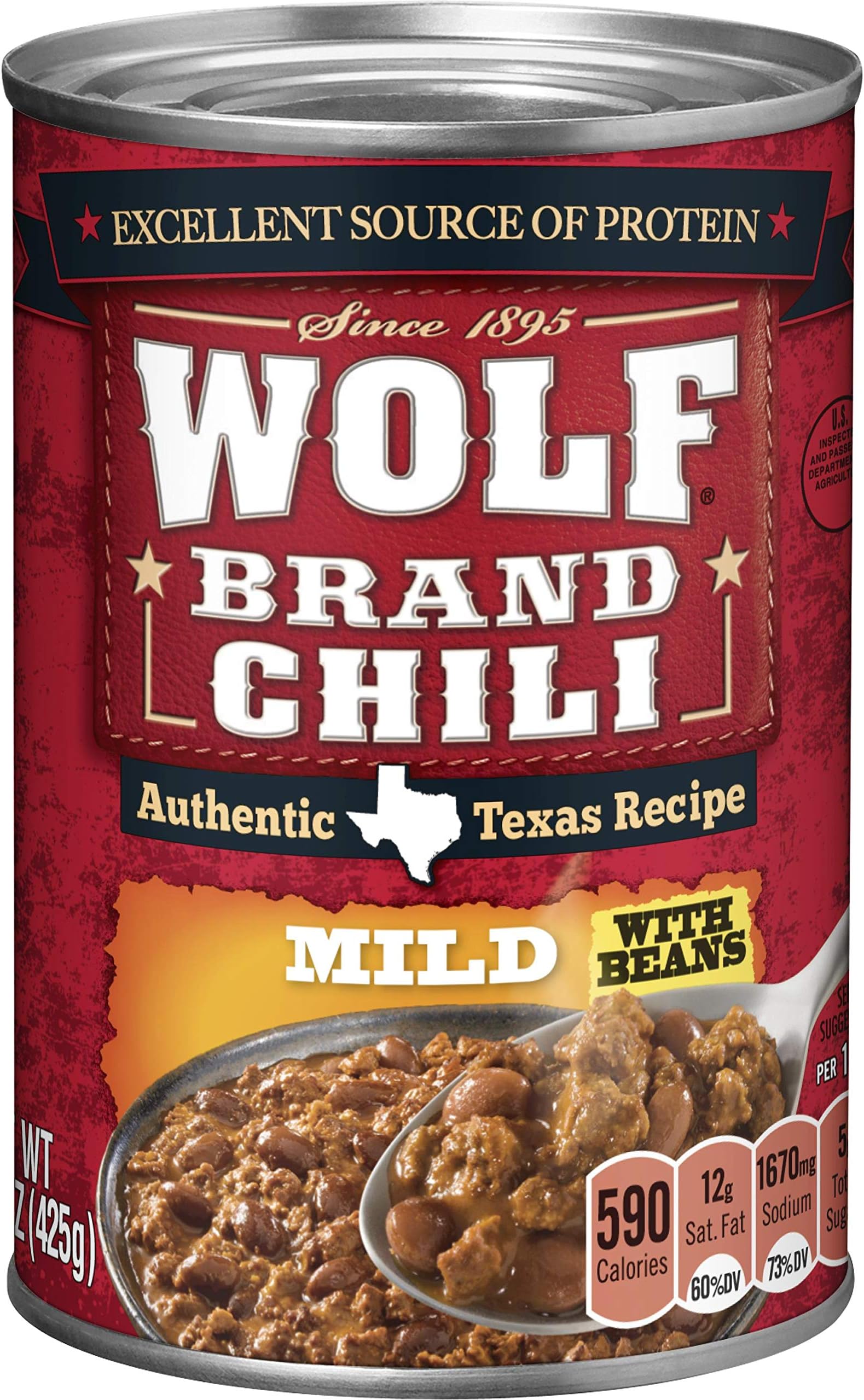 Amazon.com : Wolf Brand Chili with Beans, 15 Ounce (Pack of 12 ...