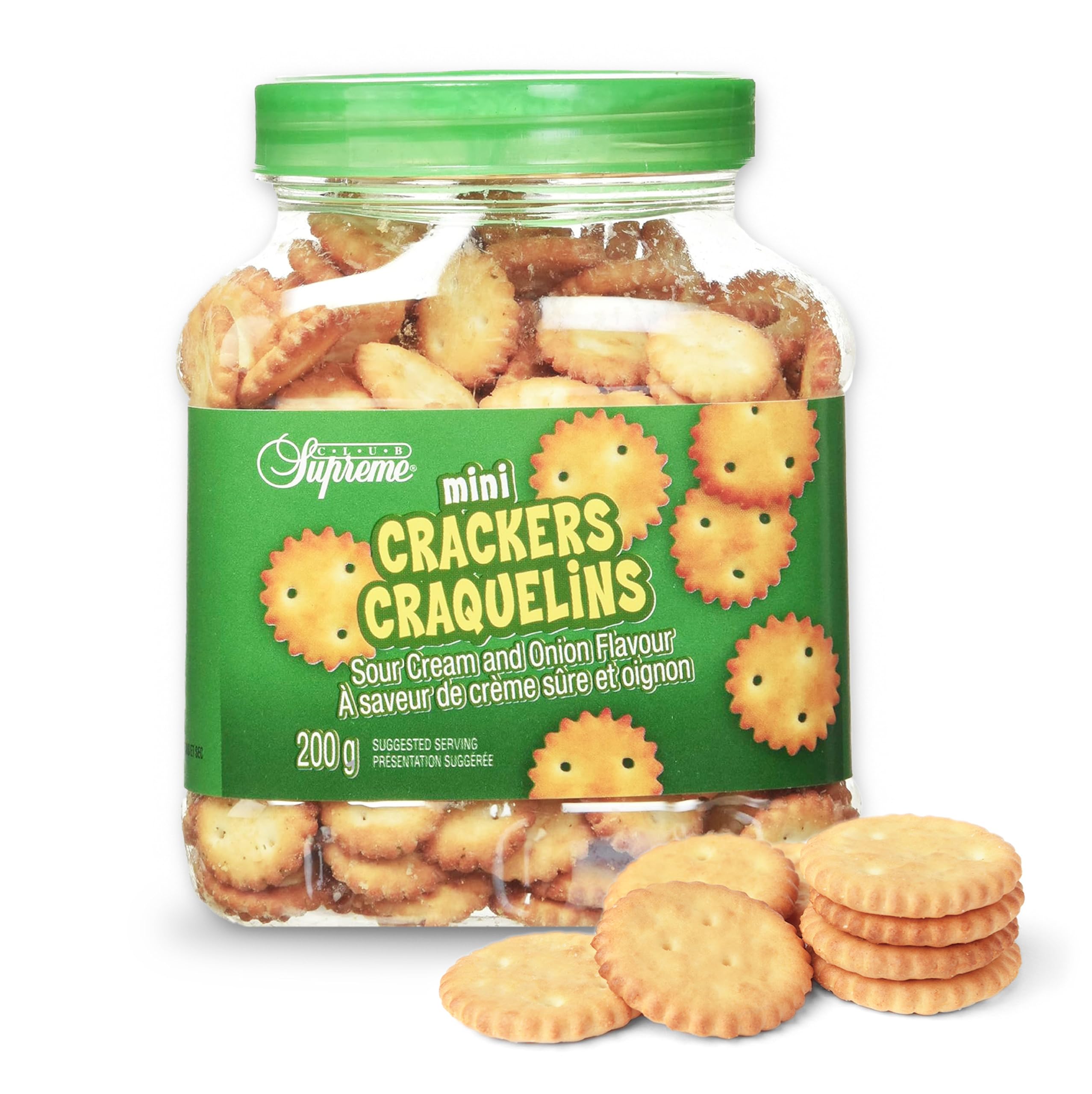 Club Supreme Premium Snacks - Mini Crackers Sour Cream & Onion Buttery ...