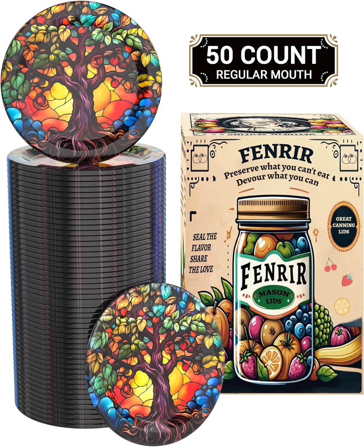 Amazon.com: 50Pcs Canning Lids Regular Mouth, Superb Canning Lids Not ...