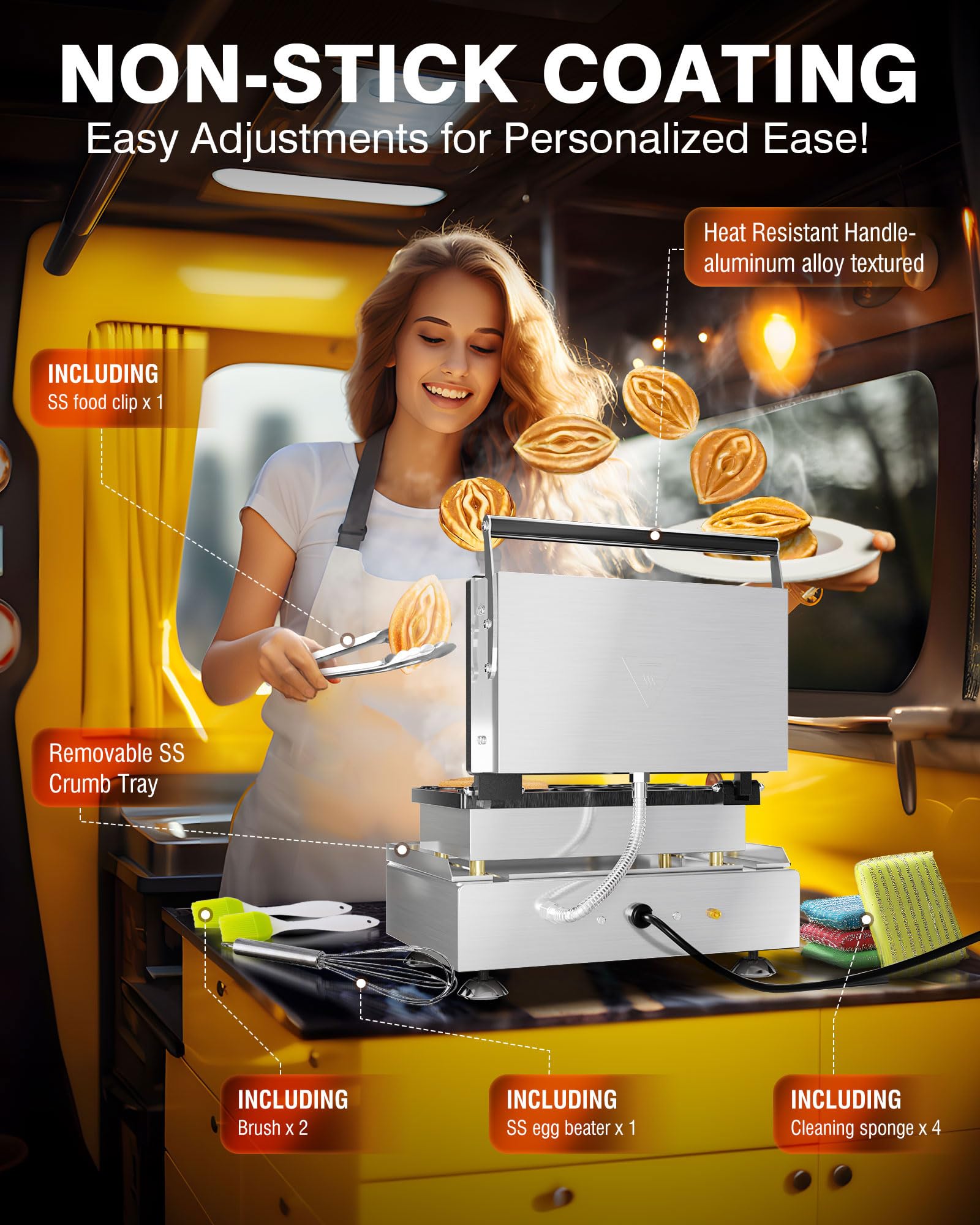 Snapklik.com : PYY Strange Shape Waffel Maker - Abalone Waffle Iron ...