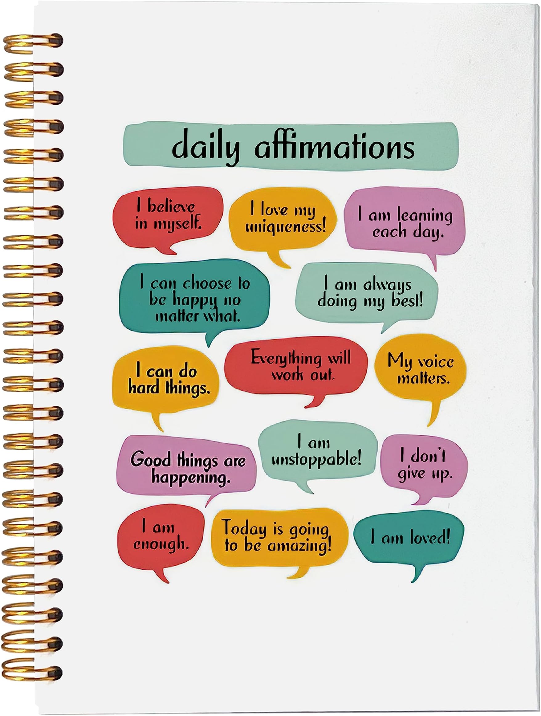 Amazon.com : VNWEK Mental Health Daily Affirmations Self Love Spiral ...