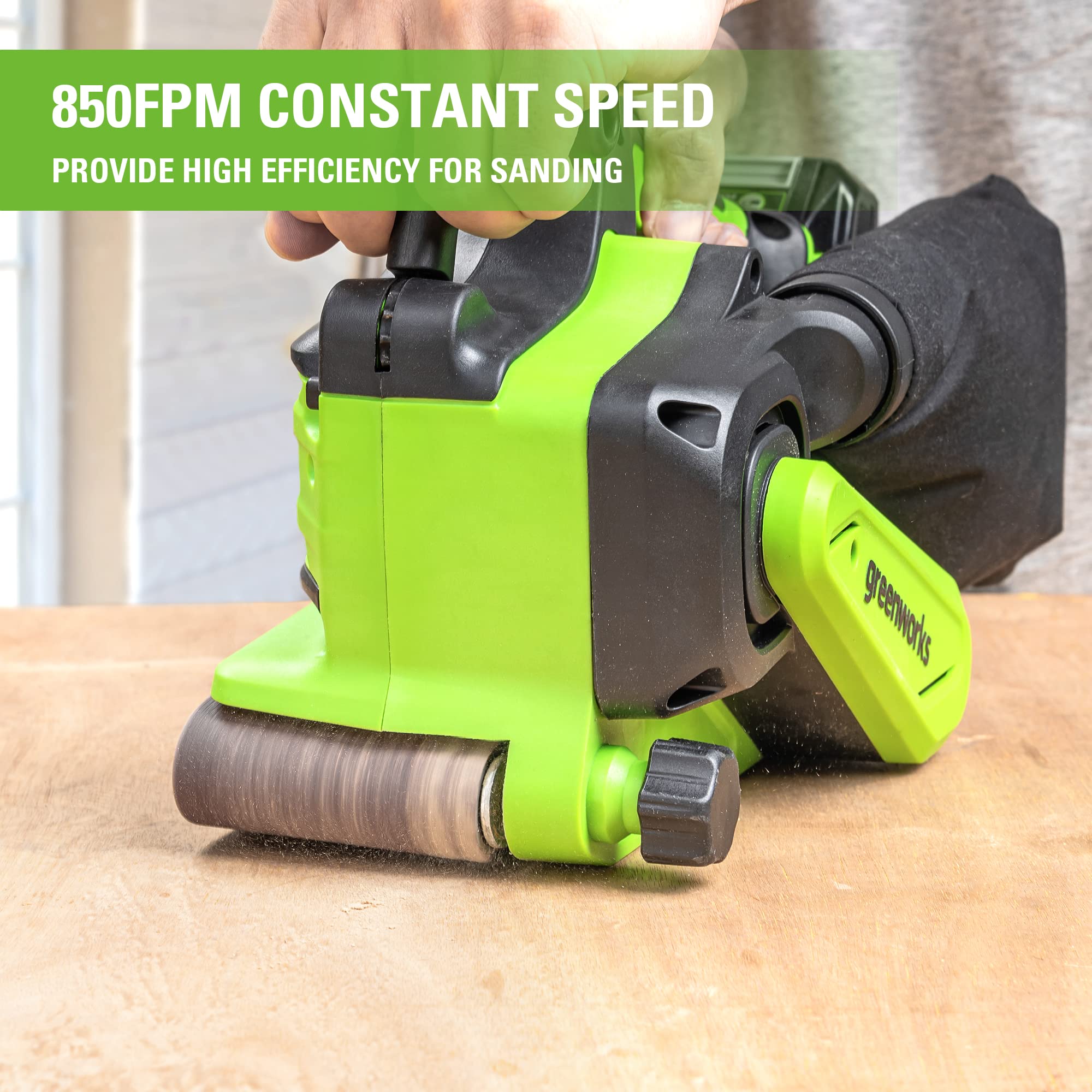 Snapklik.com : Greenworks 24V Brushless Cordless 3in. X 18in. Belt ...