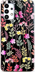 Amazon.com: Qokey for Galaxy A13 4G(NOT 5G) Case, Stylish Garden Flowers Shell for Girls Women ...