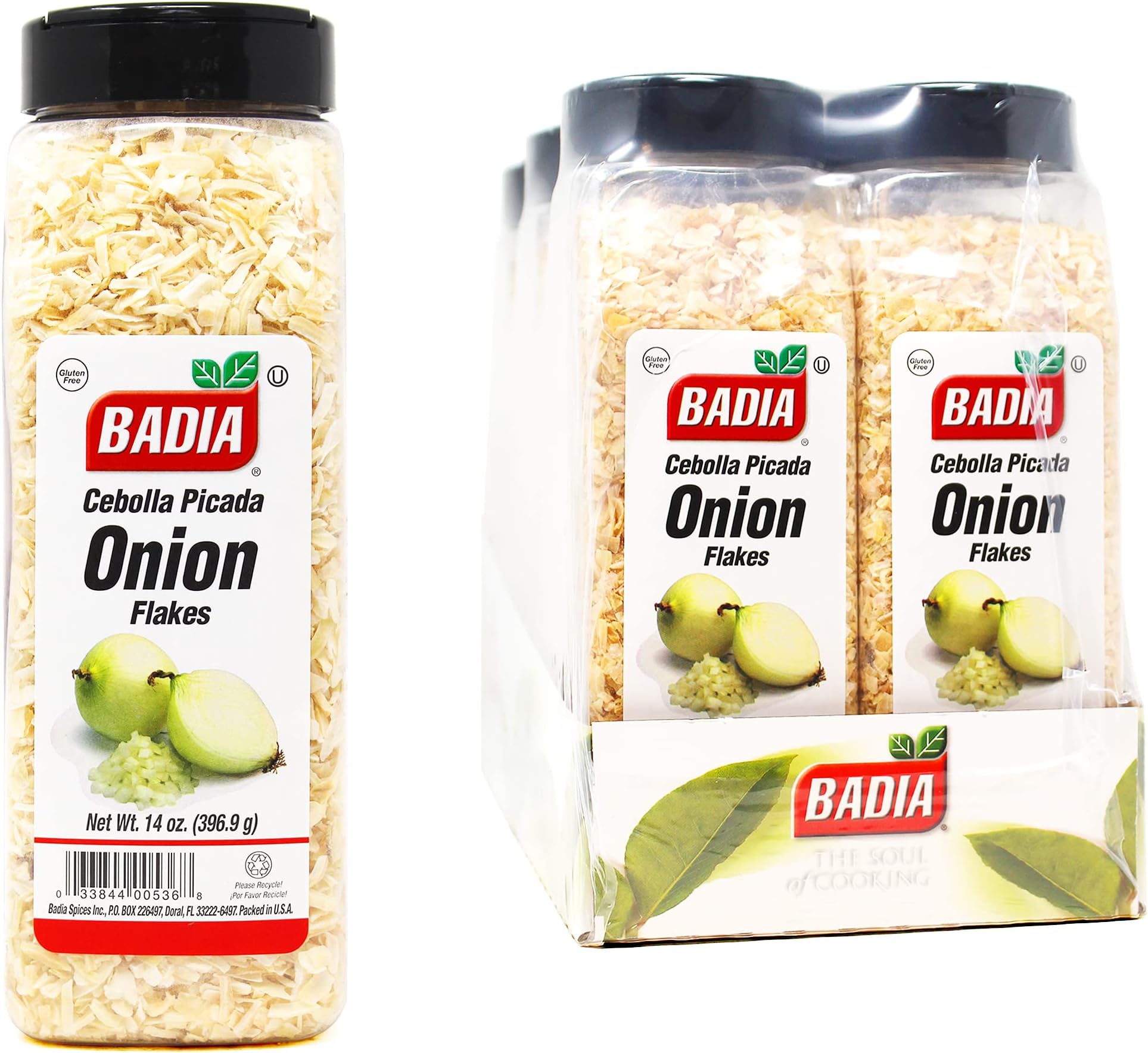 Amazon.com : Badia Onion Flakes, 14 Ounce (Pack of 6) : Onion Spices ...