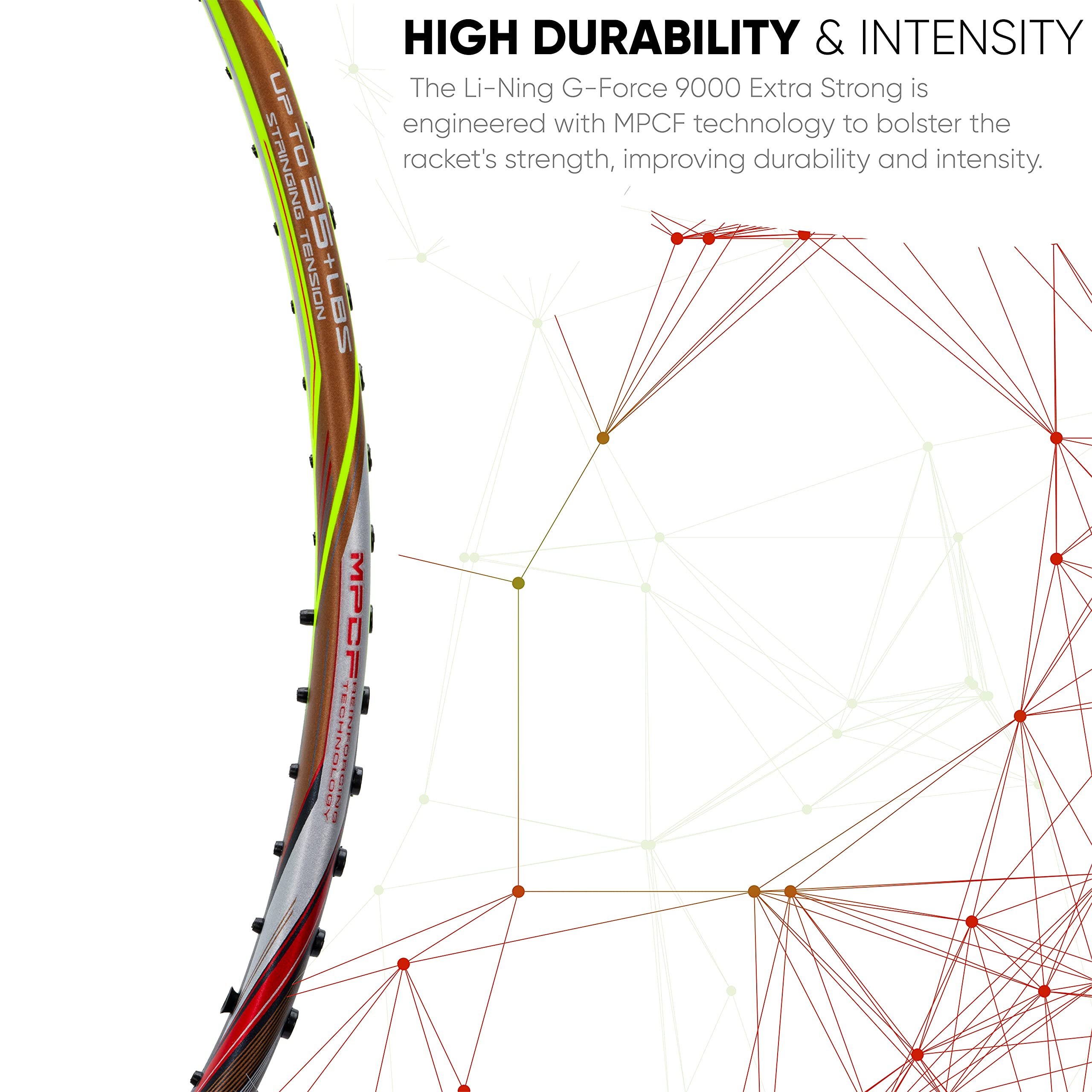 Snapklik.com : Li-Ning G-Force Extra Strong 9000 Carbon Fiber Strung ...
