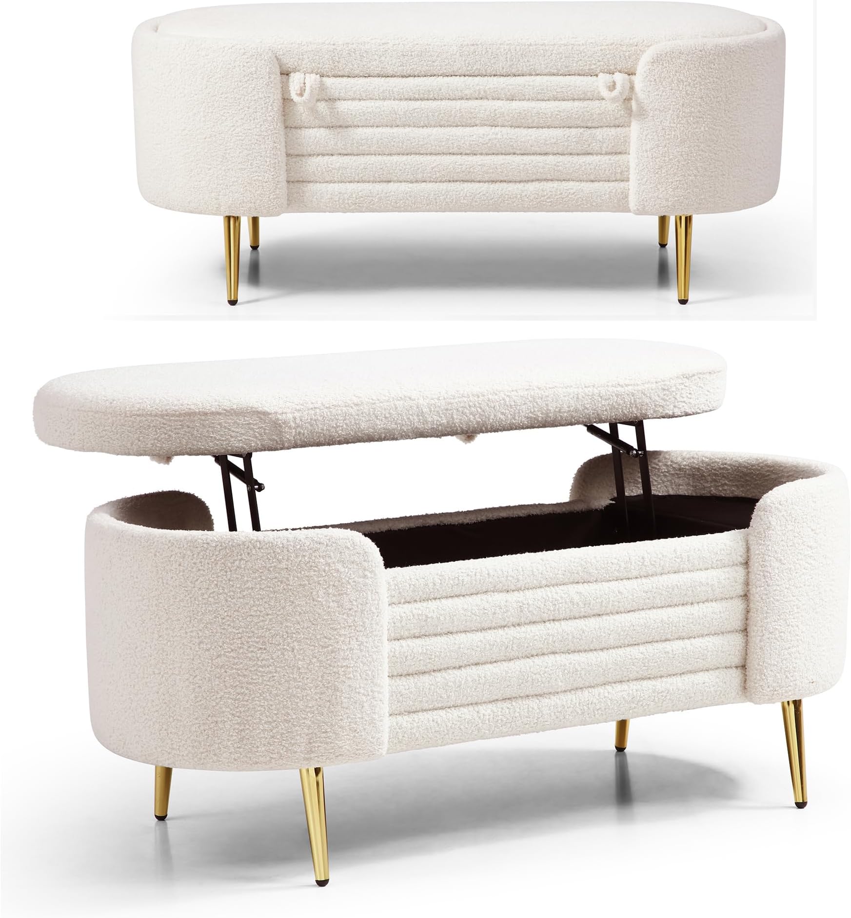 Amazon.com: Setawix Teddy Bedroom Storage Bench End of Bench,Channel ...