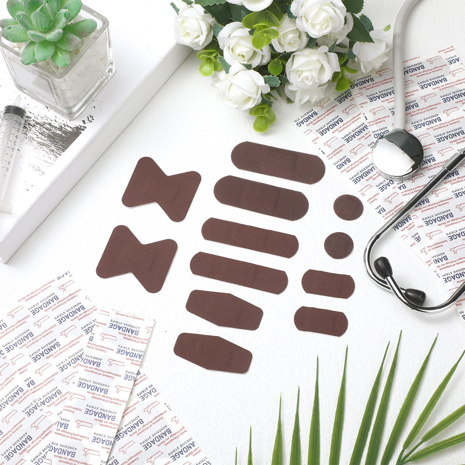 Snapklik.com : Lounsweer 150 Pcs 6 Sizes Brown Shade Flexible Fabric ...
