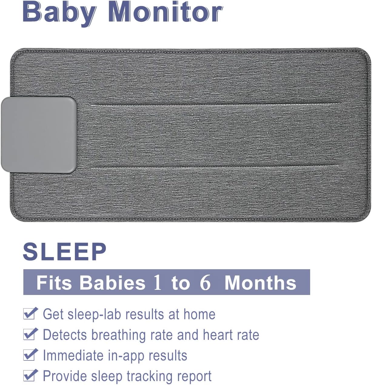 Buy Baby Breathing Monitor, Smart Baby Monitors with Mat - Tracks Baby ...