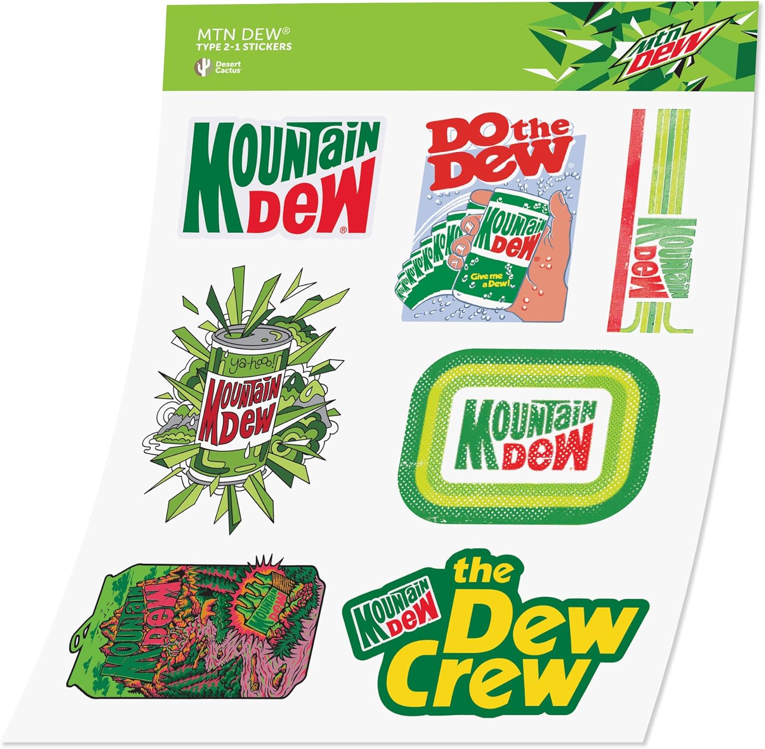 Amazon.com: Desert Cactus Mountain Dew Mt Dew Sticker Vinyl Decal ...