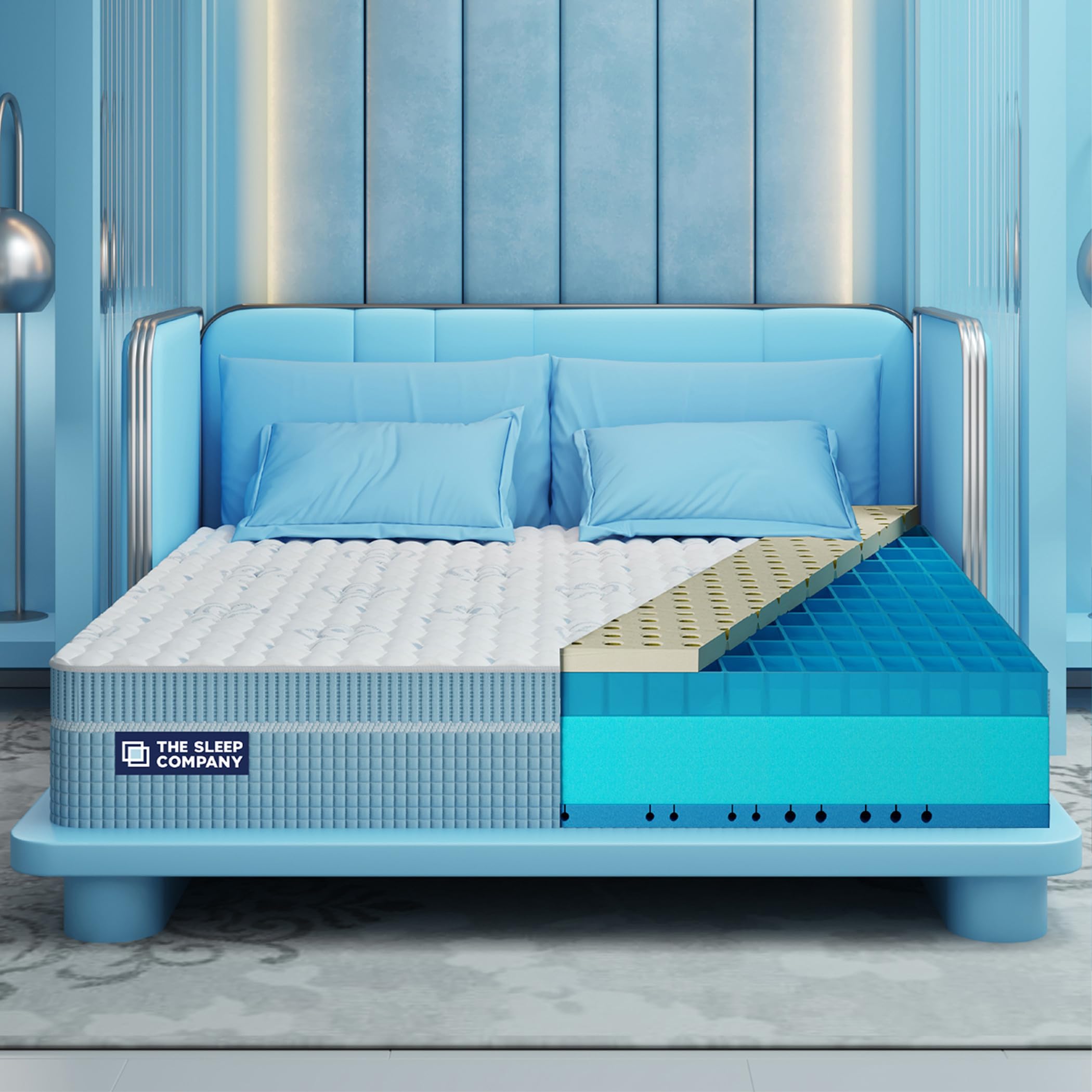 The Sleep Company SmartGRID Luxe Royale Latex Mattress | Pro Blend of ...