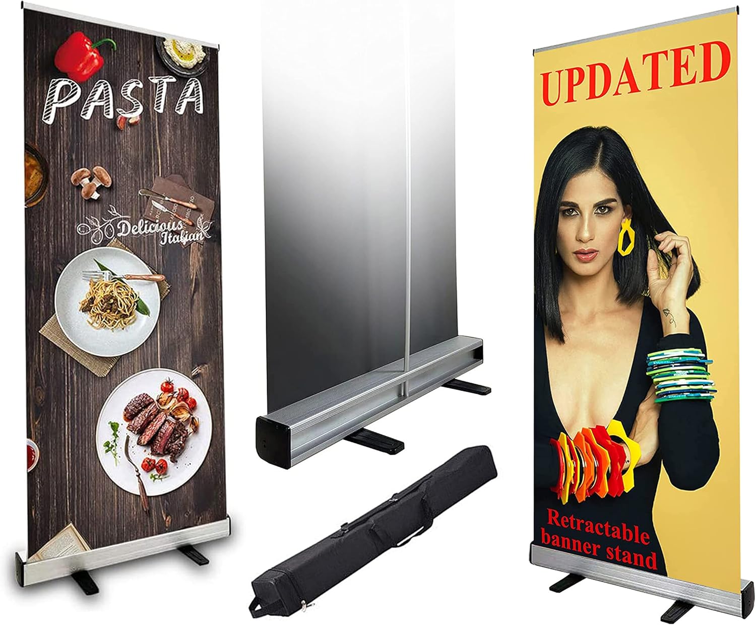 Amazon.com: Premium Roll Up Banner Stand Retractable Custom ...