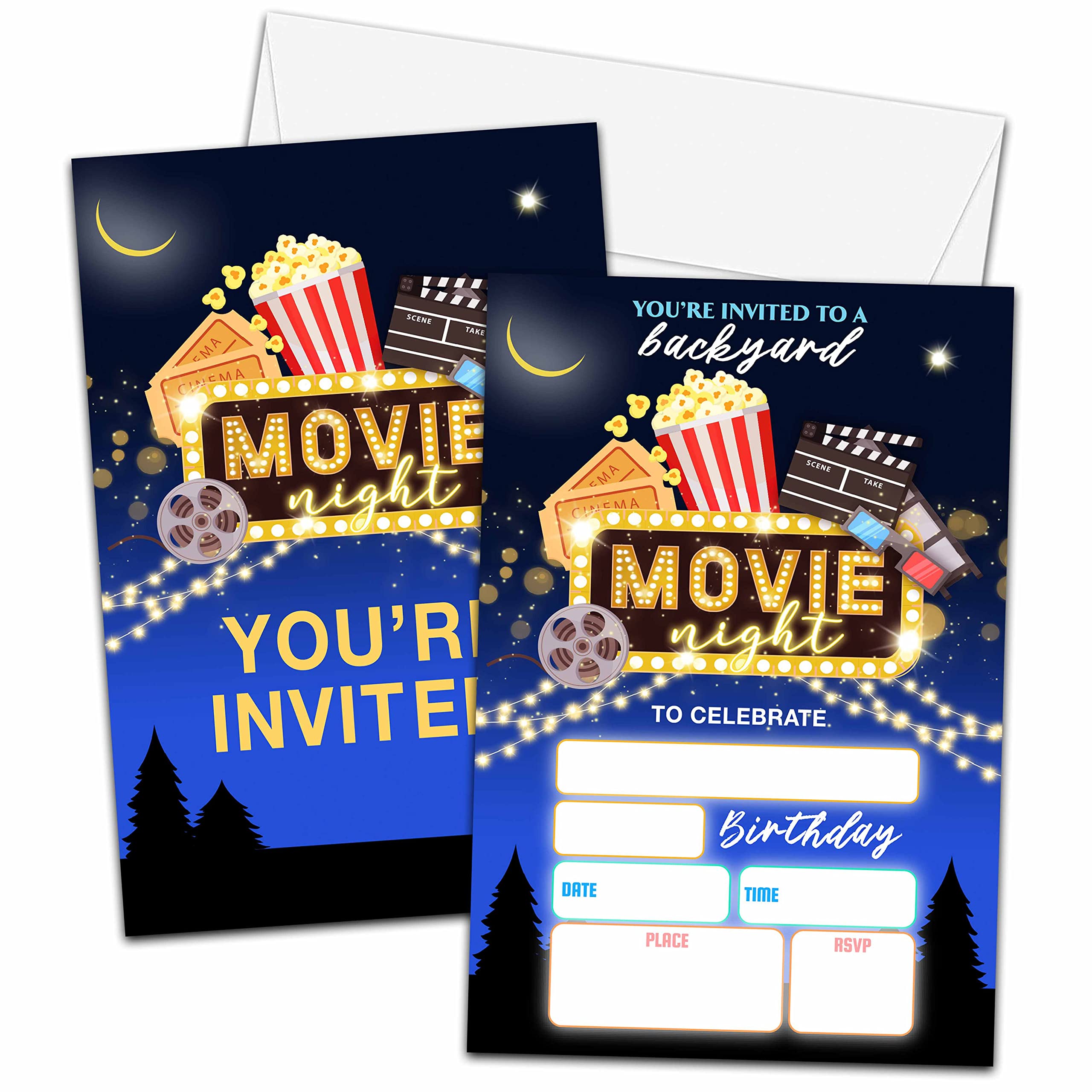 Printable Invitation Movie Theater Movie Theater Birthday Party