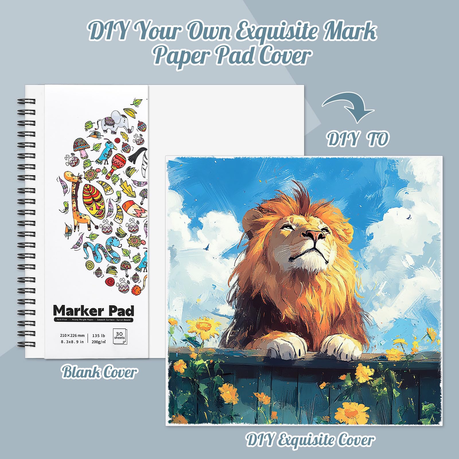 Snapklik.com : 3 Pack Marker Paper Pad, 8.38.9in Double Sided ...