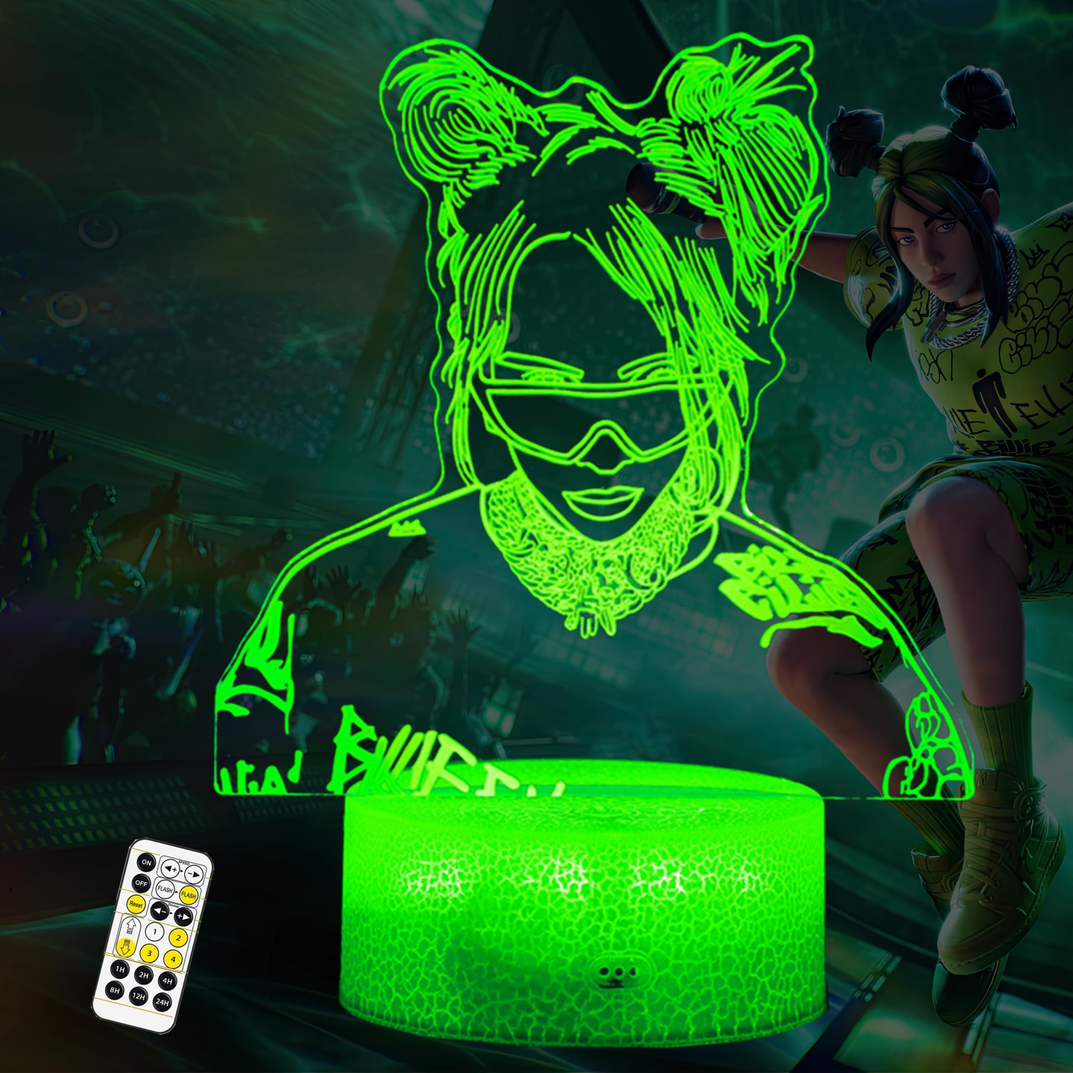 Muisc Fan Night Light, Music Merch 3D Illusion Lamp for Girls with ...