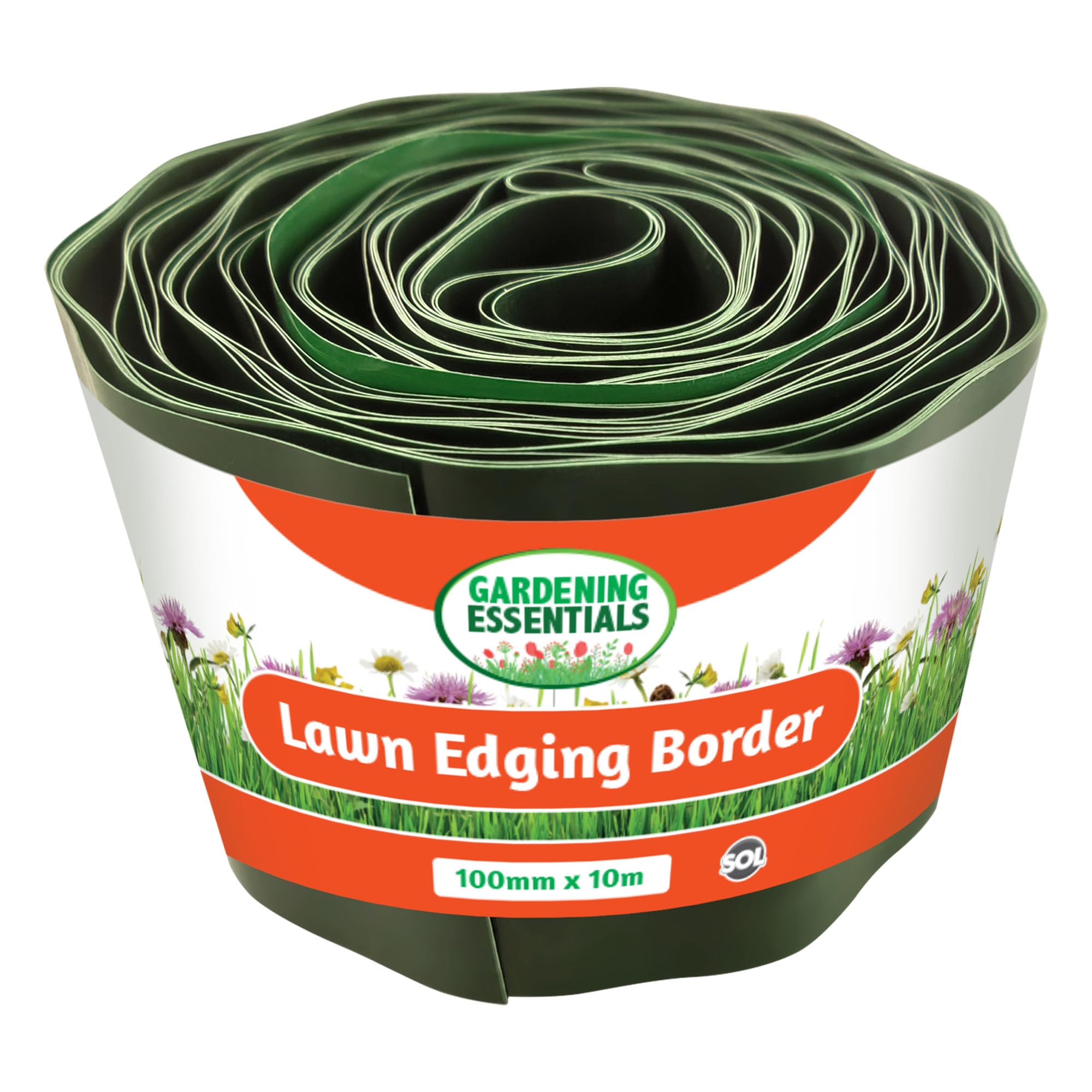 Sol 100mm X 10m Plastic Lawn Edging Black Flexible Compact | Desertcart ...
