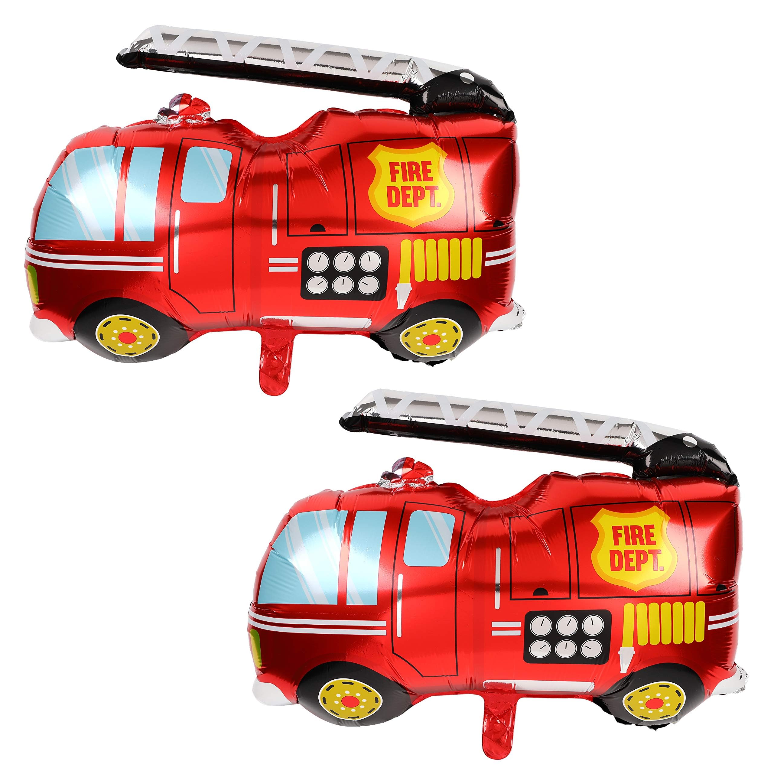 Amazon.com: 2 Pcs Jumbo Fire Truck Foil Mylar Balloon Helium Large ...