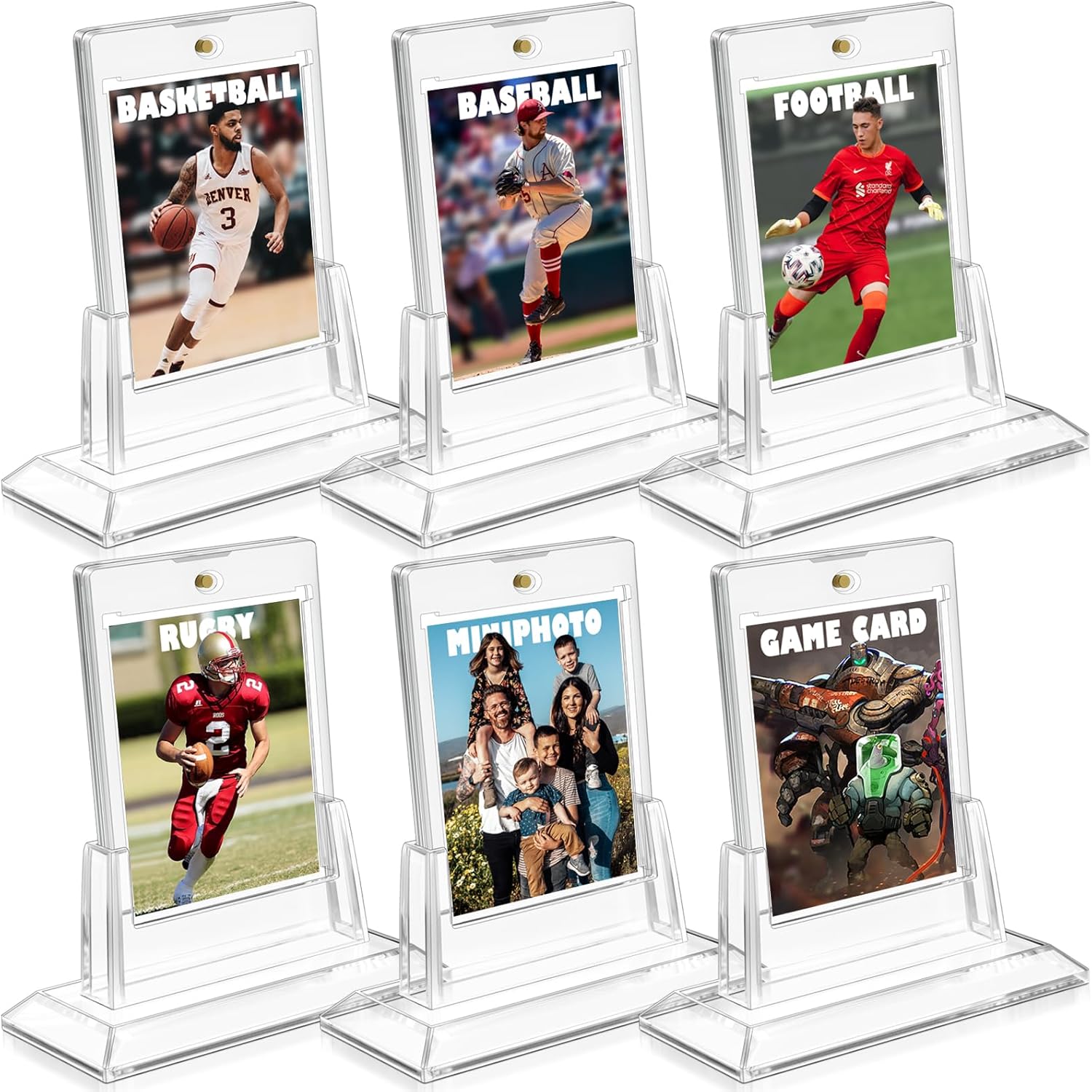 Amazon.com: Card Holders Magnetic (Magnetic Card Holders with Stands-6 ...