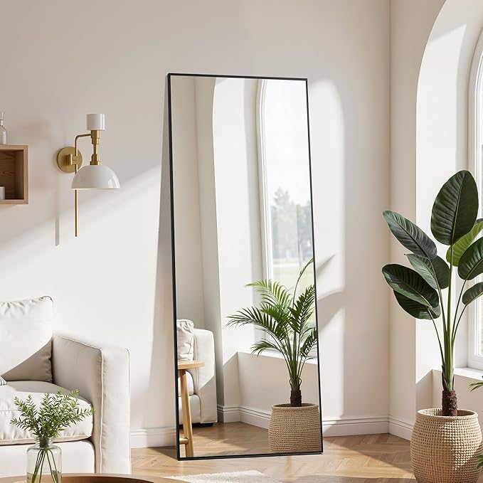 Amazon.com: Simple Deluxe Full Length Mirror - Standing Mirror for Home ...